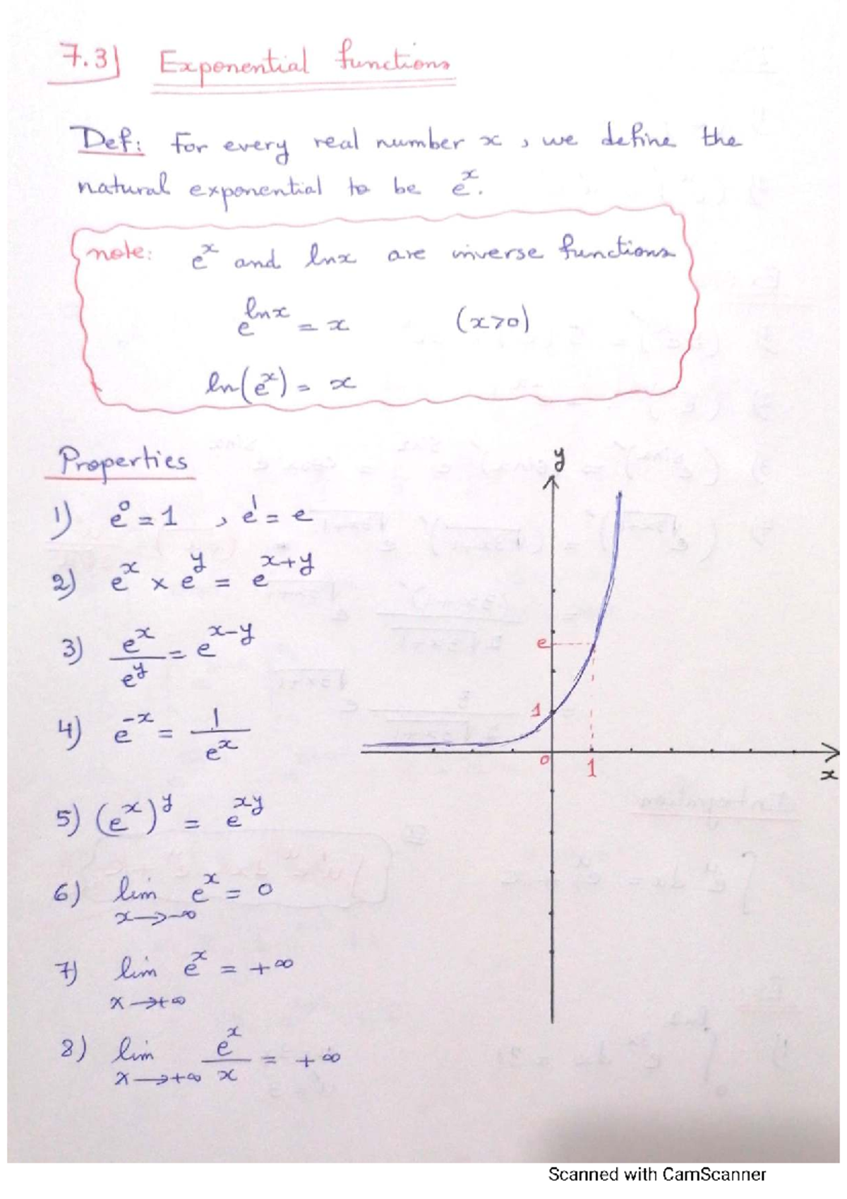Lecture 3: Chapter 7 - Exponential Functions and Properties (Math 7.31 ...