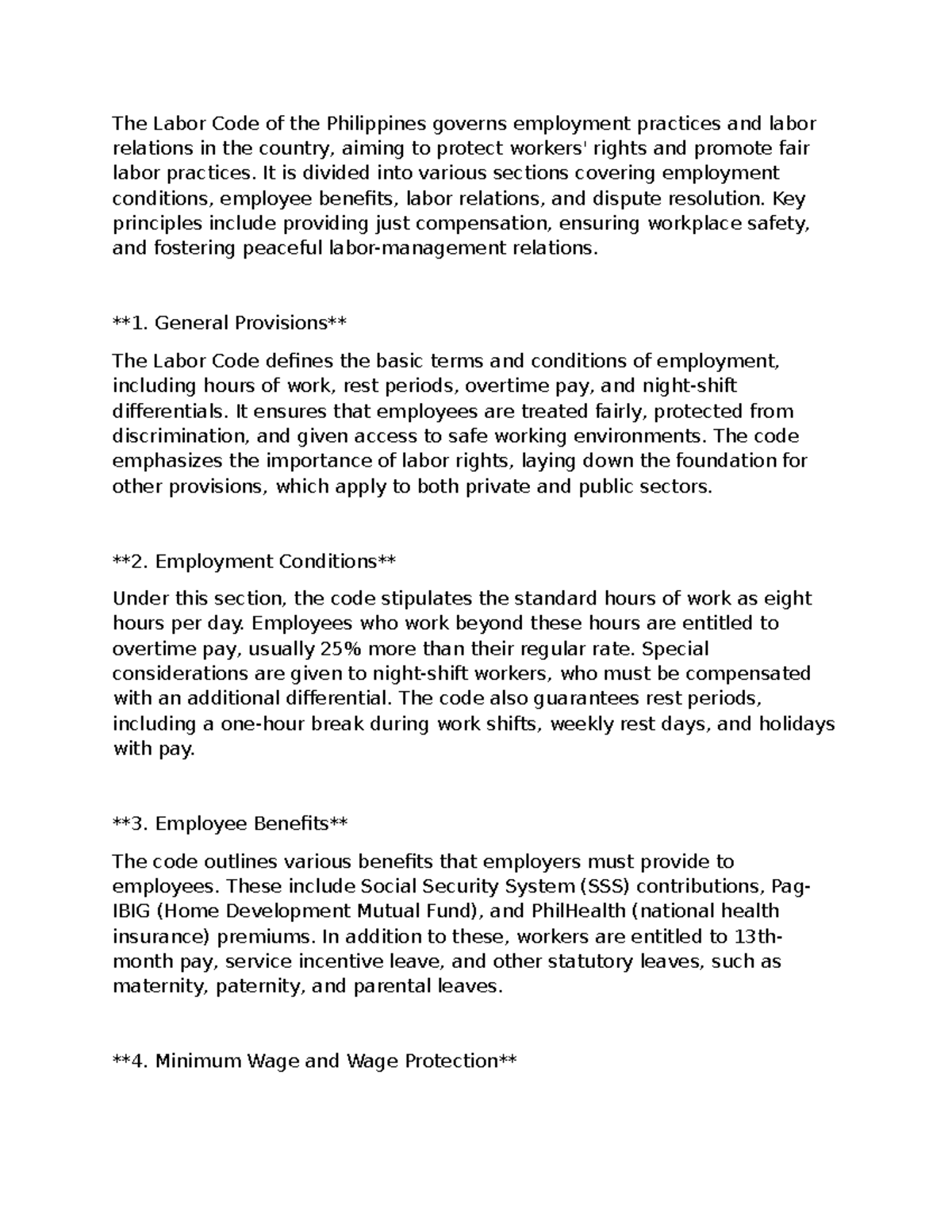 Labor Code - Comprehensive Notes on Employment and Rights - Studocu