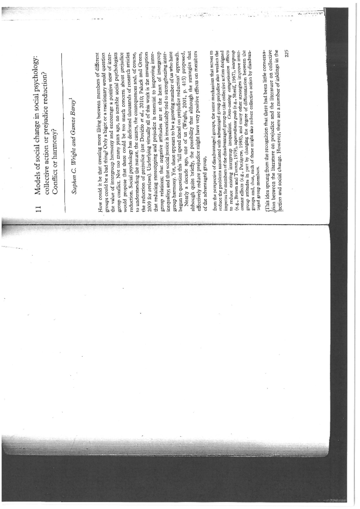Models of Social Change in Social Psychology: Prejudice vs. Collective ...