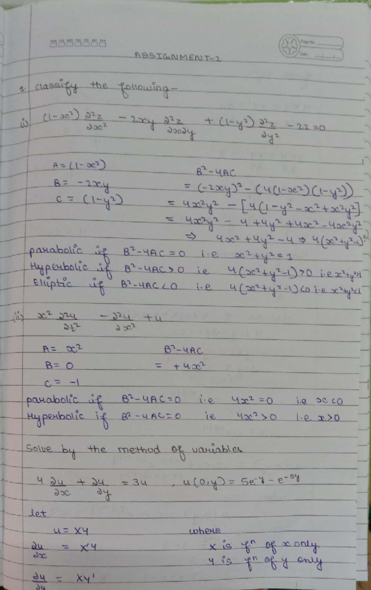 Assignment 2 - Wave Equation and Heat Equation Solutions (MATH 203) - Studocu