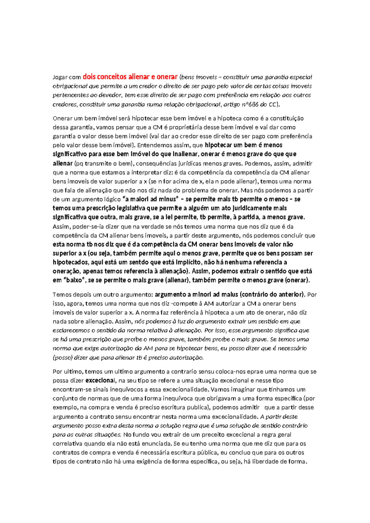 Análise Jurídica dos Conceitos de Alienar e Onerar em Bens Imóveis ...