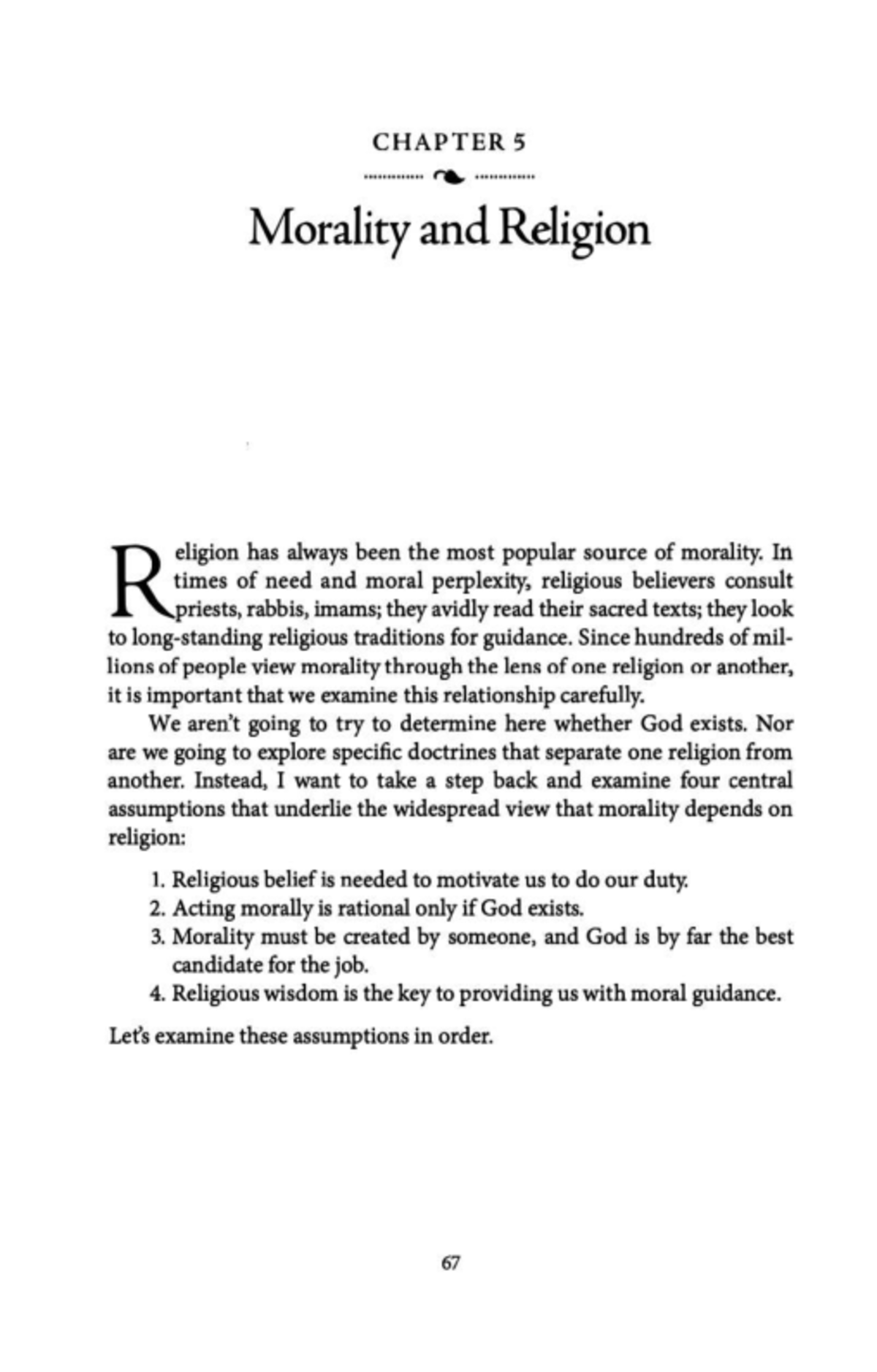 CHAPTER 5: Morality and Religion - Analyzing Ethical Foundations - Studocu