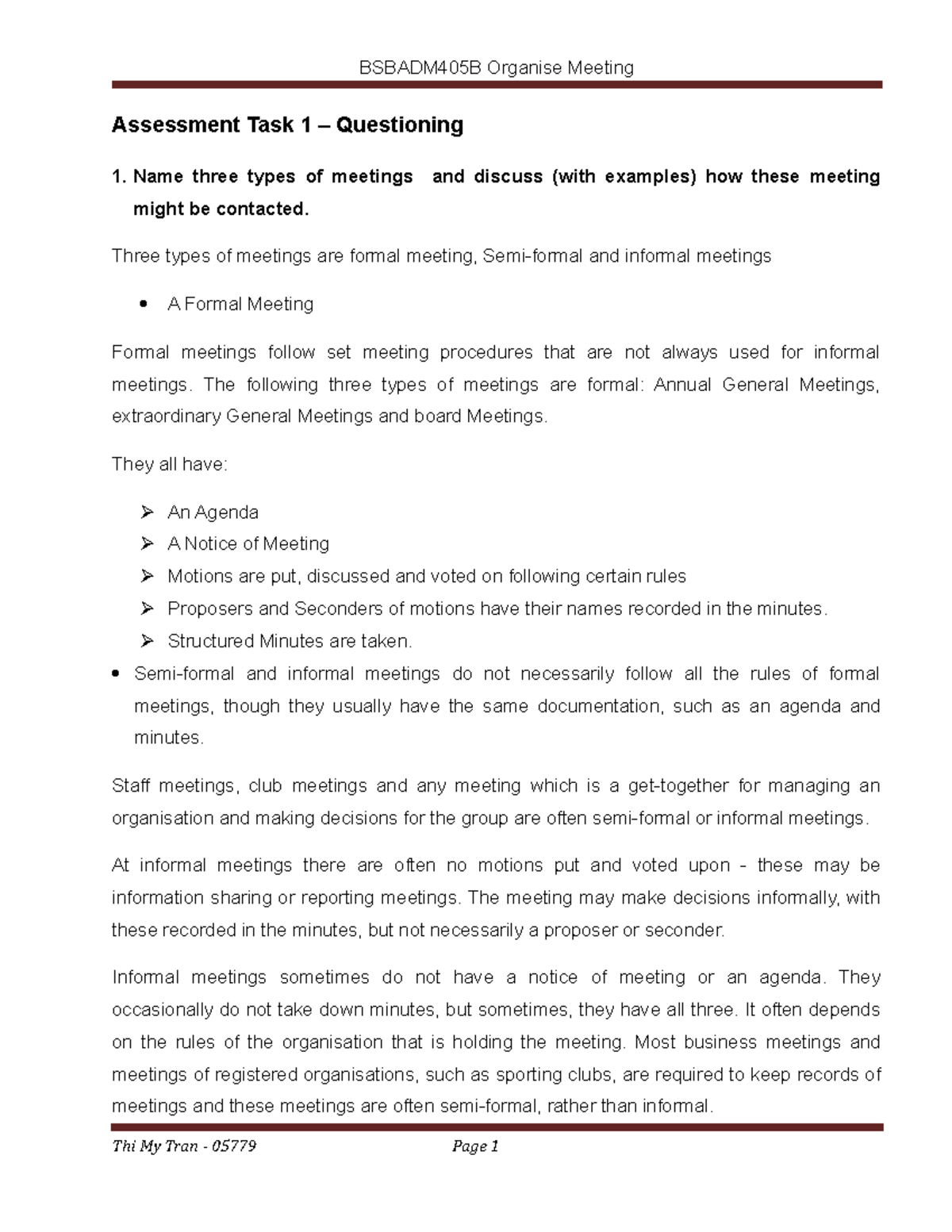Organising Effective Meetings: Types, Purposes & Best Practices - Studocu