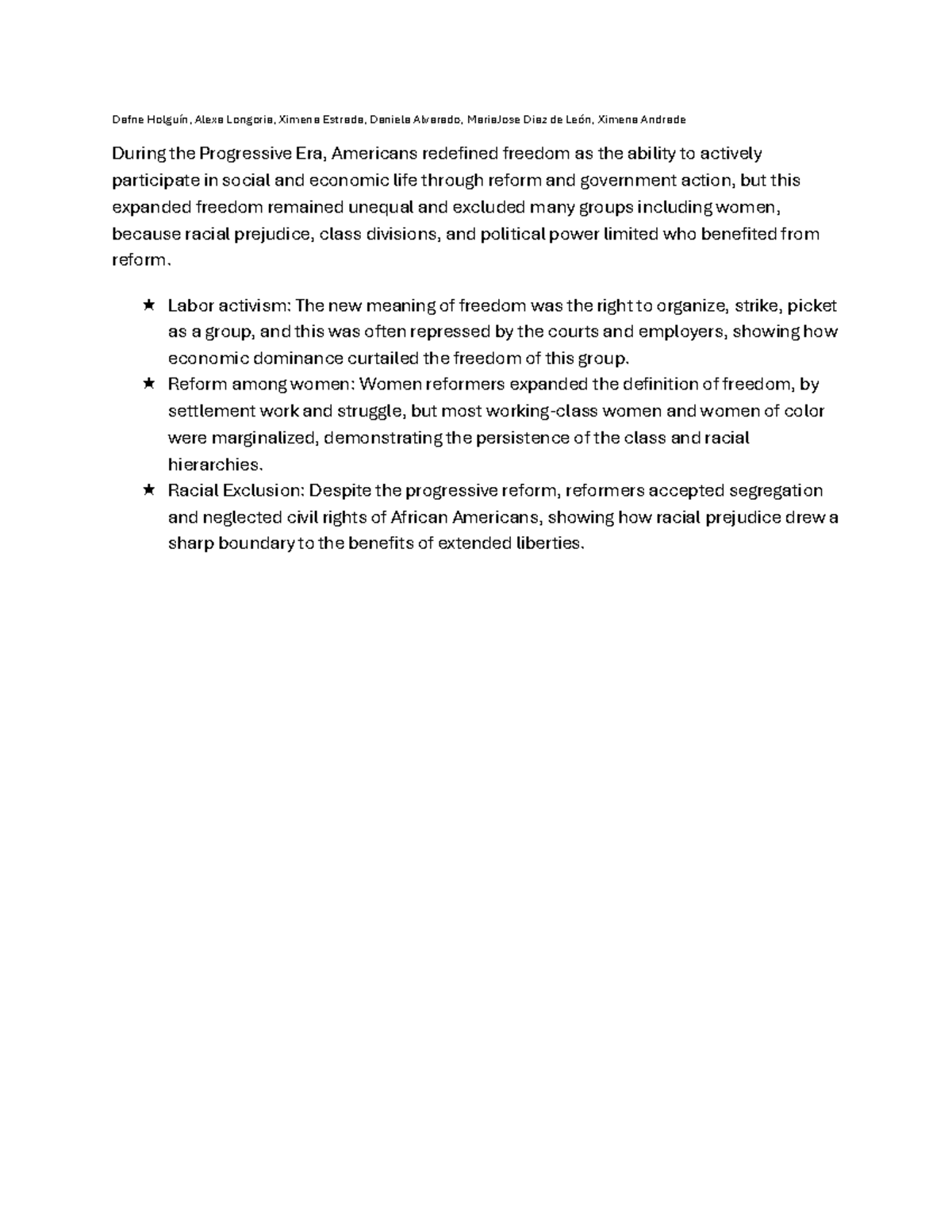 Document 15 - Summary of Freedom Redefinition During the Progressive ...
