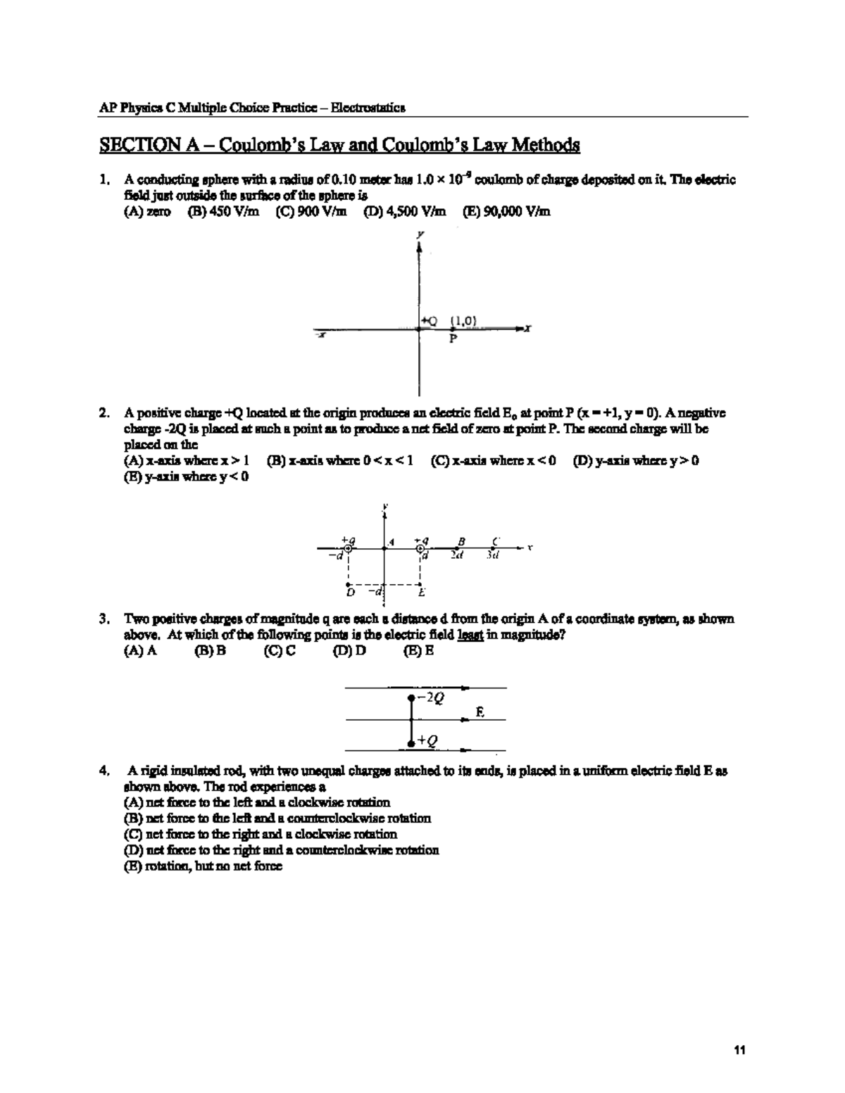 APC U9 MCQ - Electrostatics Practice Questions and Solutions - Studocu