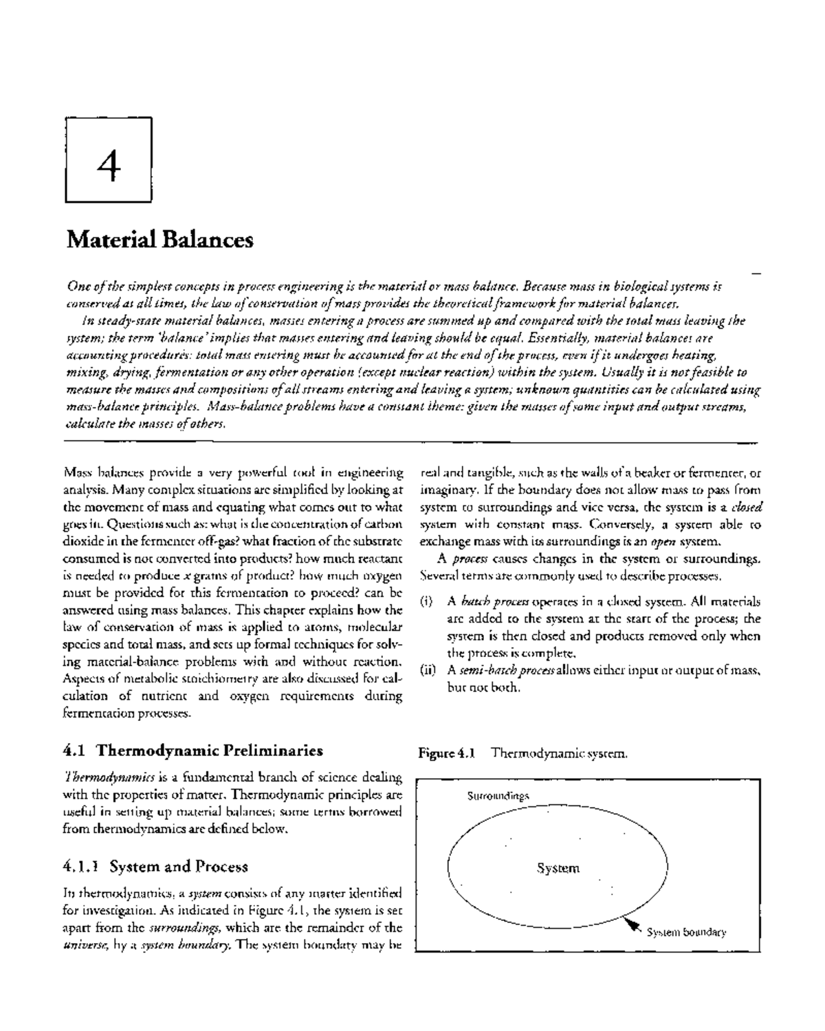 Doran CH 4: Understanding Material Balances in Process Engineering ...