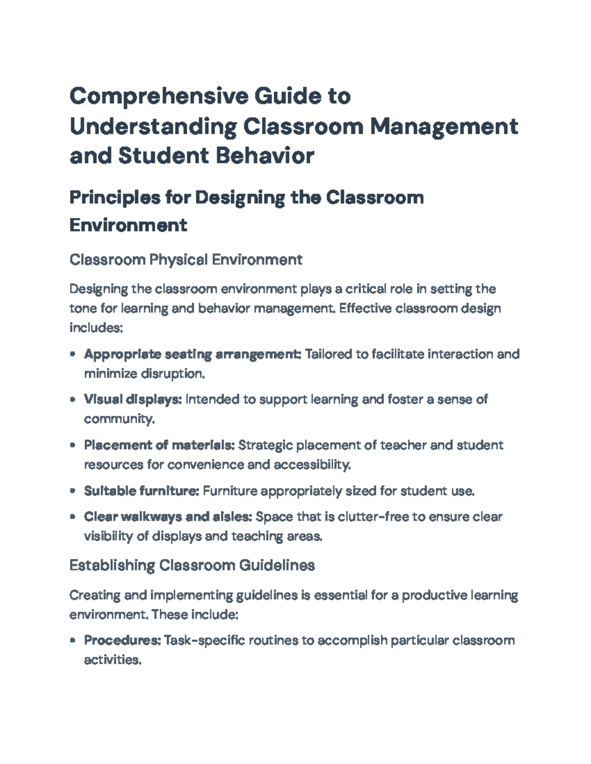 Effective Classroom Management: Principles and Strategies for Educators ...