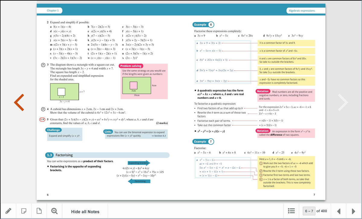 Chapter 1: Algebraic Expressions & Factorization Techniques (Edexcel AS ...