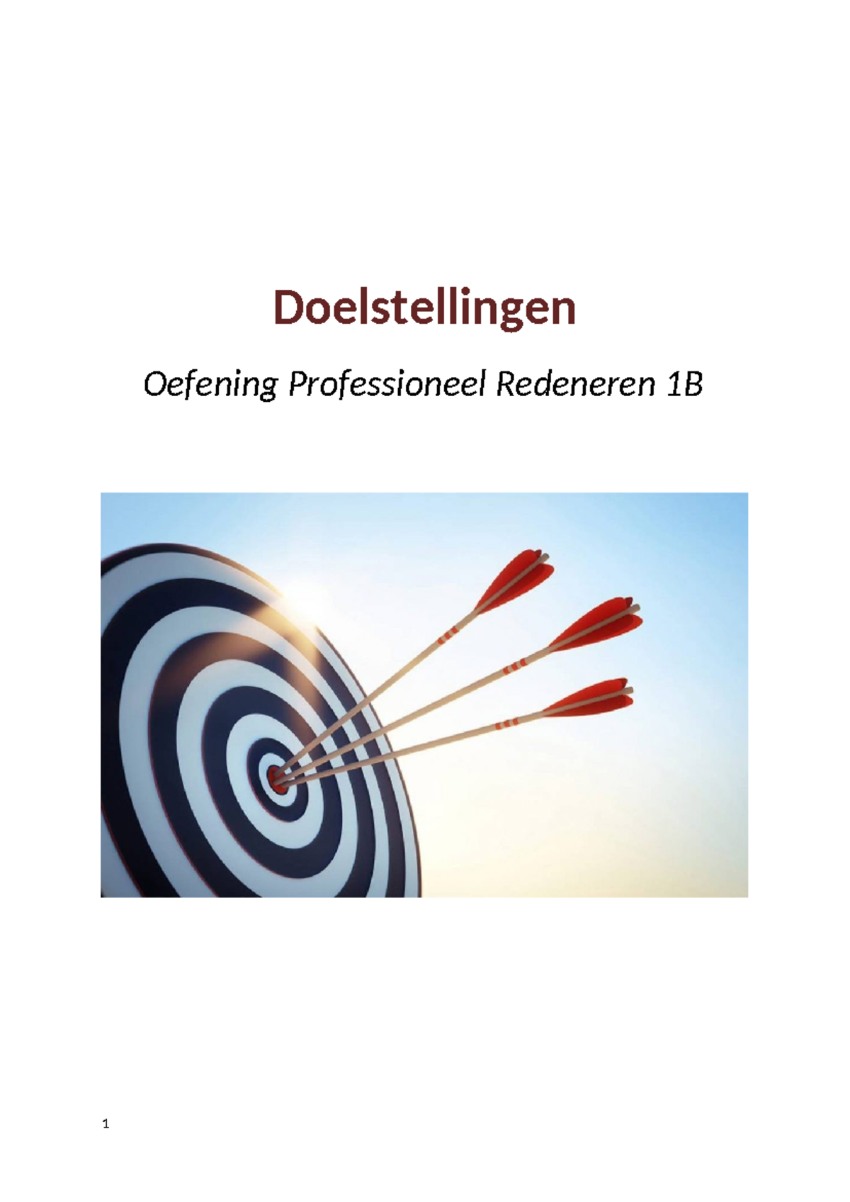 Beoordeling van Doelstellingen in Professioneel Redeneren PR1B 2324 ...