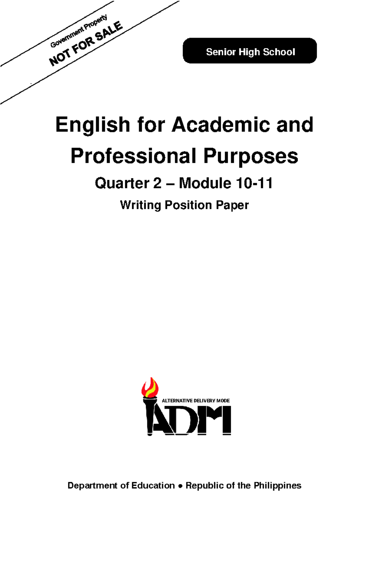 Module 10 and 11 Position Paper - English for Academic and Professional ...