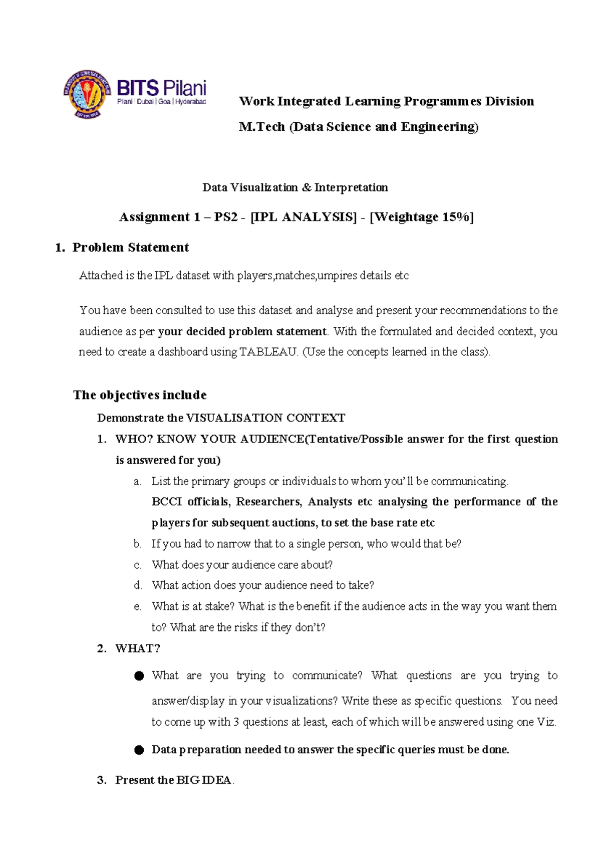 DVI Assignment 1 PS2: Data Visualization of IPL Dataset Analysis - Studocu