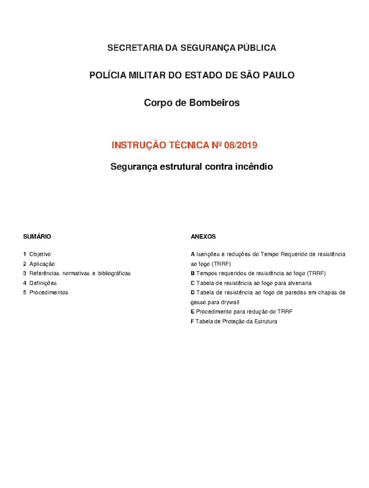 IT 08-2019 - Segurança estrutural contra incêndio CBM SP - SECRETARIA ...