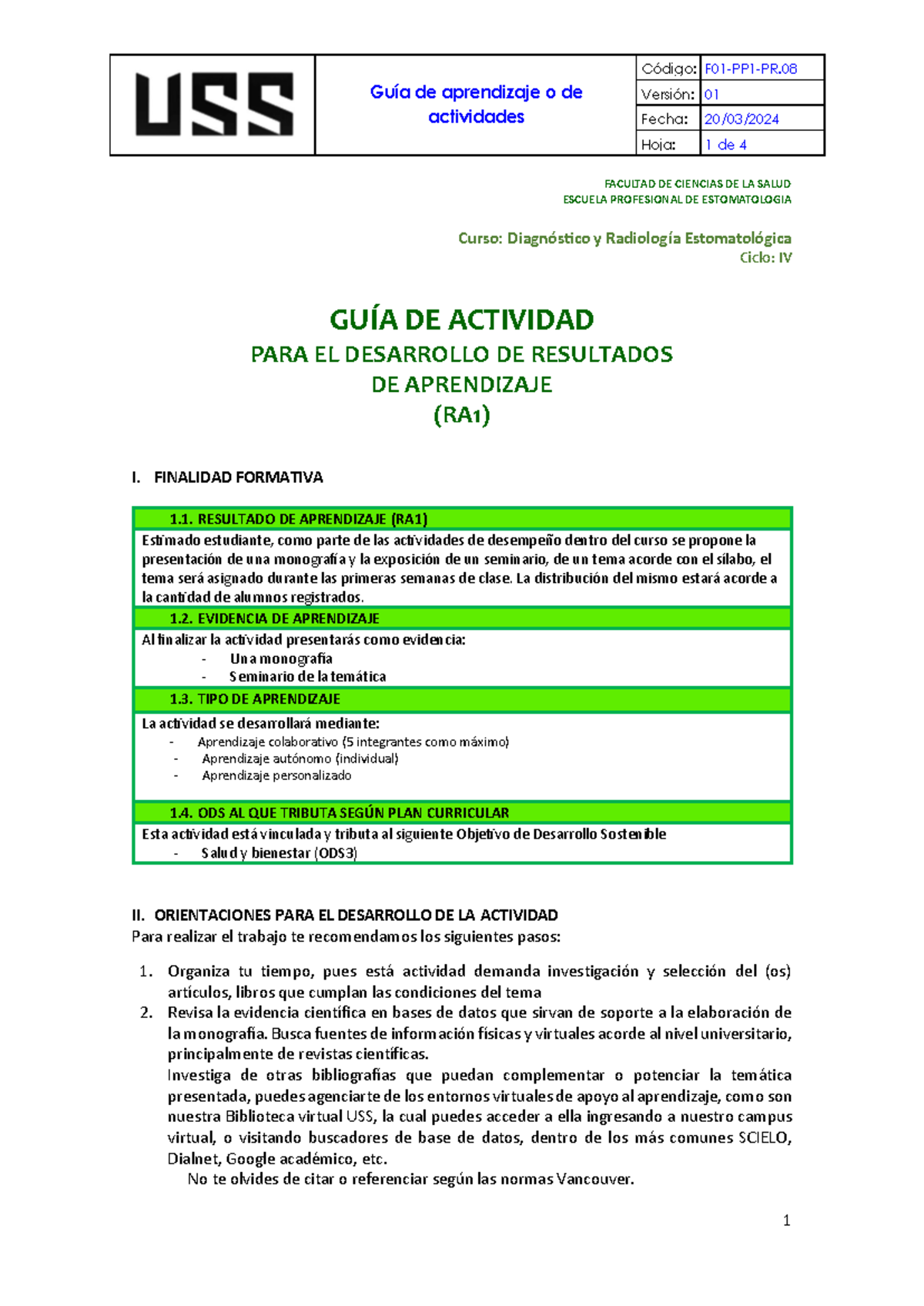 Guía de Actividad RA1: Monografía y Seminario en Diagnóstico y ...