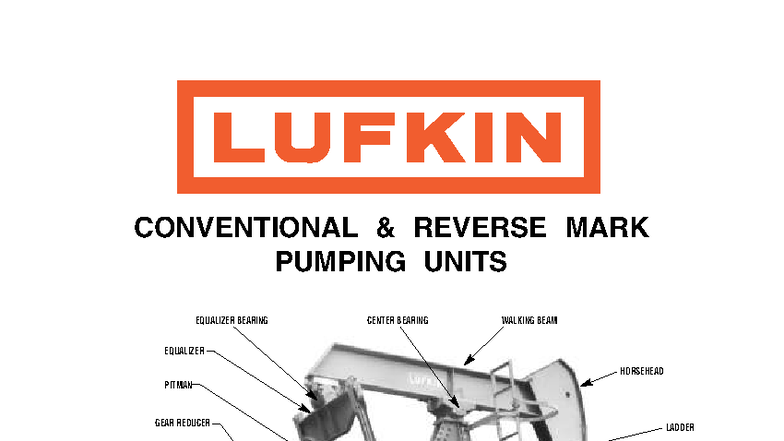 Lufkin Conventional & Reverse Mark Pumping Units Installation Manual ...