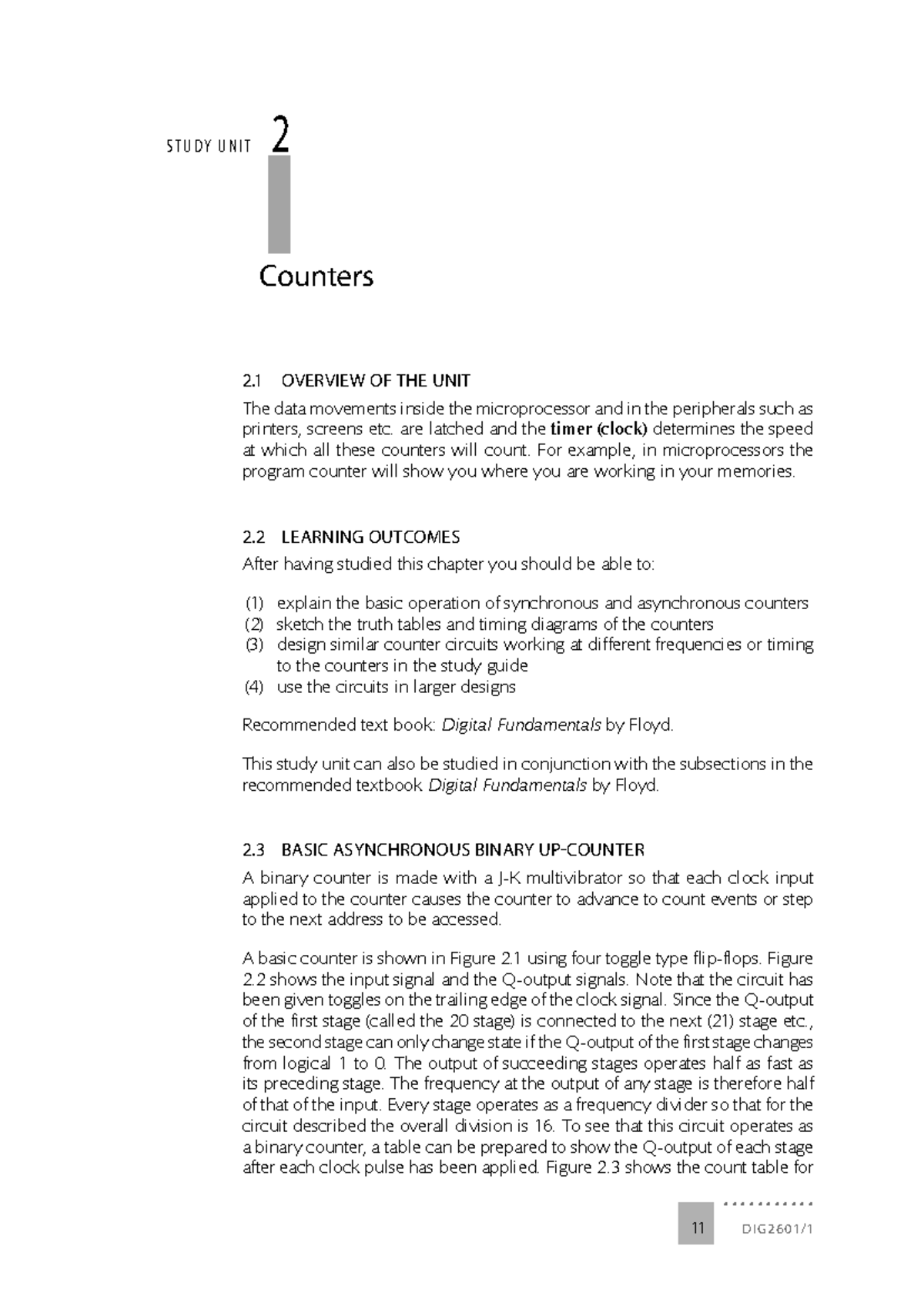 DIG26 Study Unit 2: Overview of Counters and Practical Guidelines - Studocu