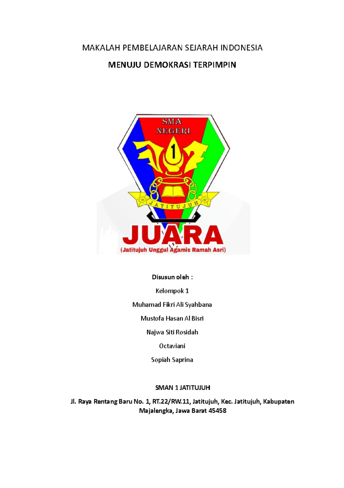 Sejarah Indonesia: Demokrasi Terpimpin dan Implikasinya (SEJAR 12 ...