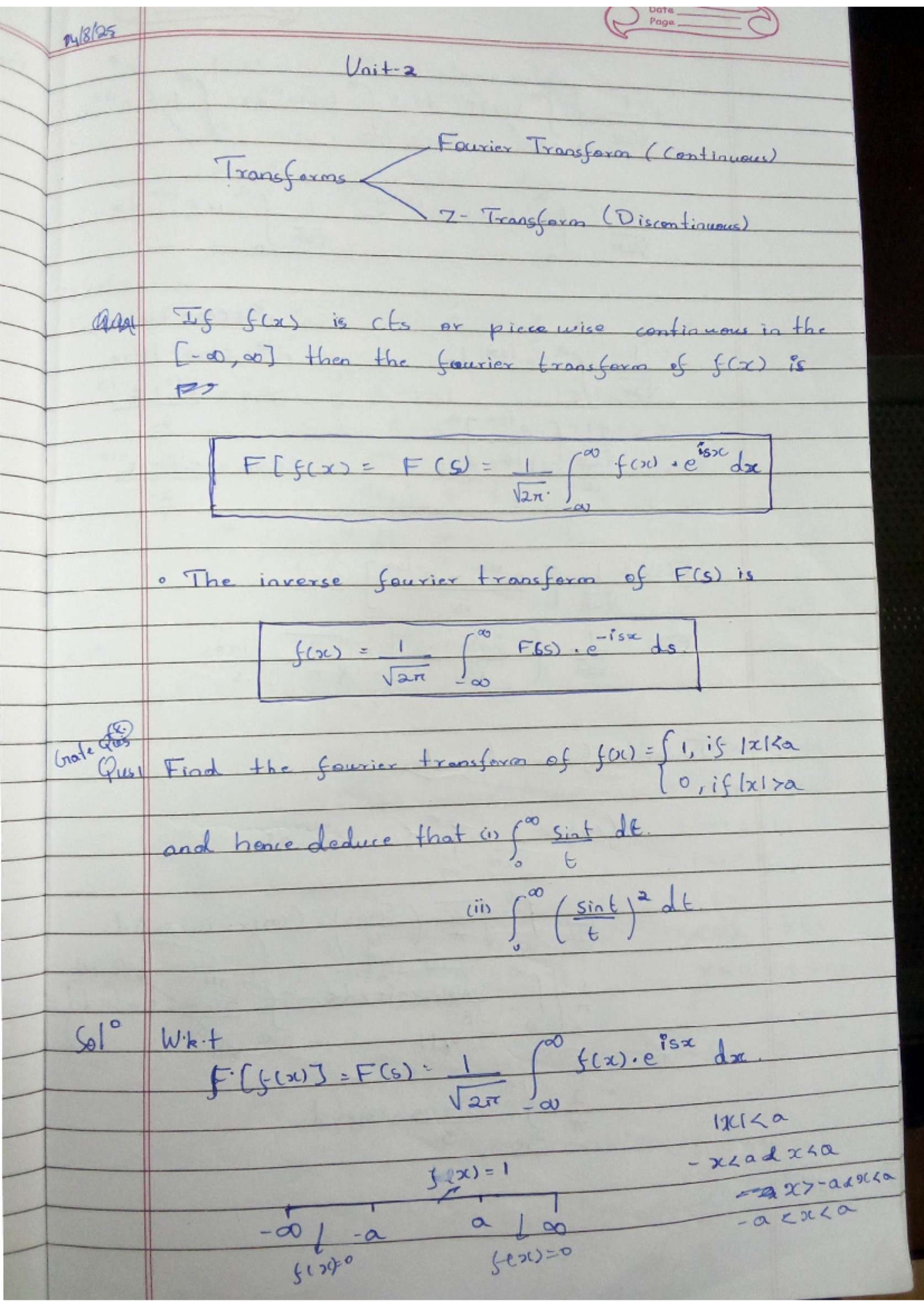 Fourier Transform Concepts and Applications - MATH 2 H.N - Studocu