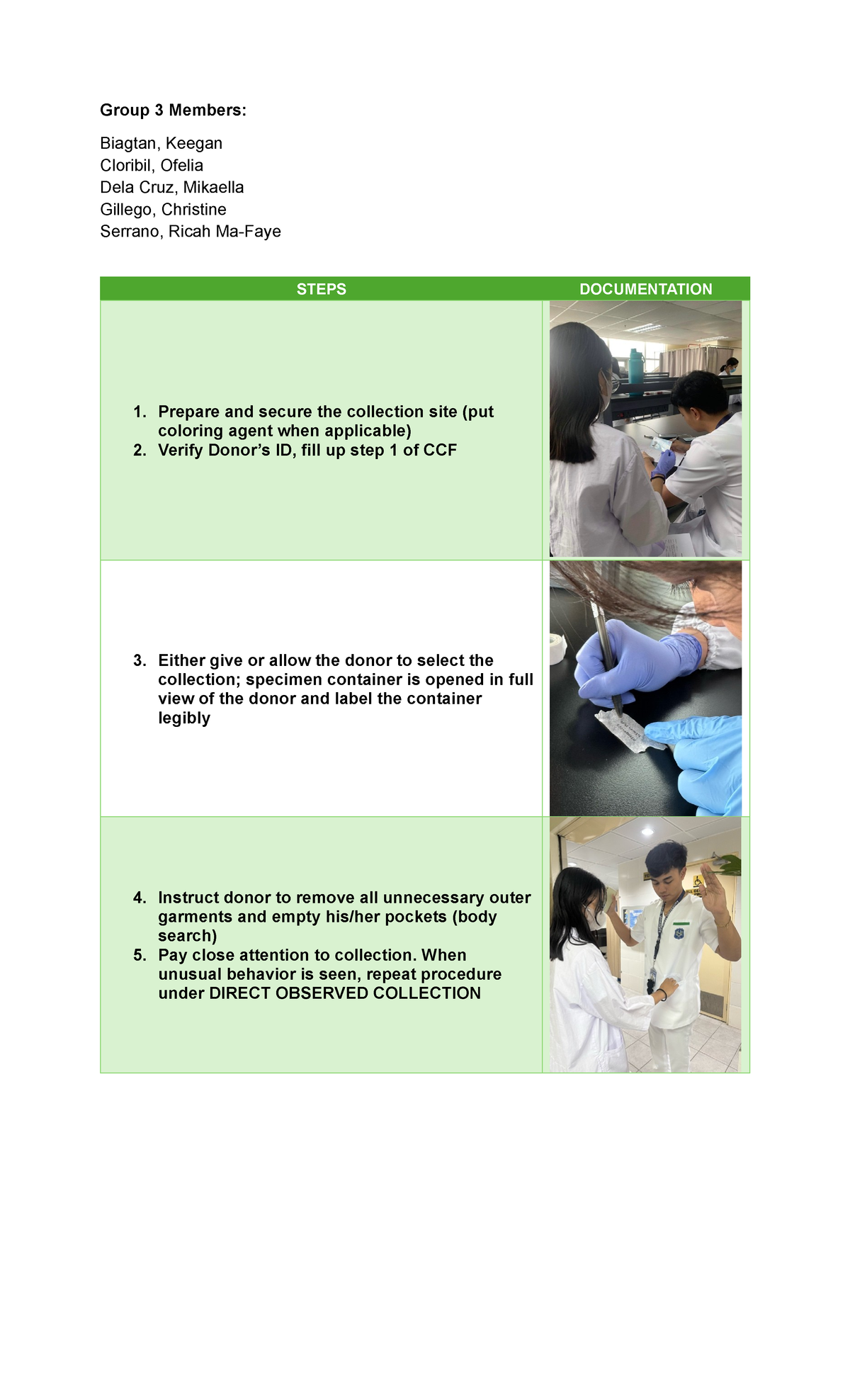 Drug Testing Documentation: Collection Procedures and Guidelines - Studocu
