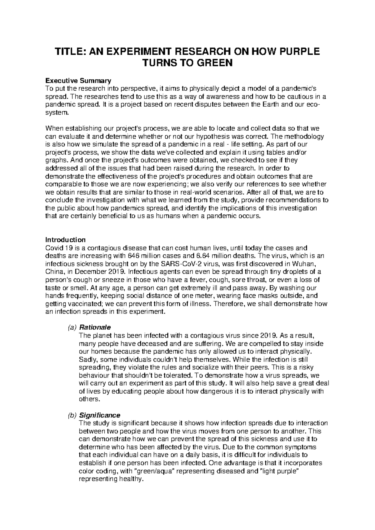 IP Group 3 ( Second Quarter) - TITLE: AN EXPERIMENT RESEARCH ON HOW ...