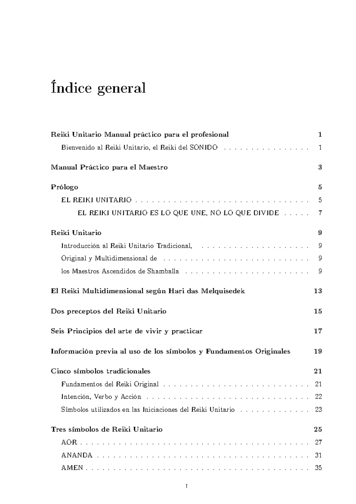 Reiki Unitario: Manual Práctico para el Profesional y Maestro - Studocu