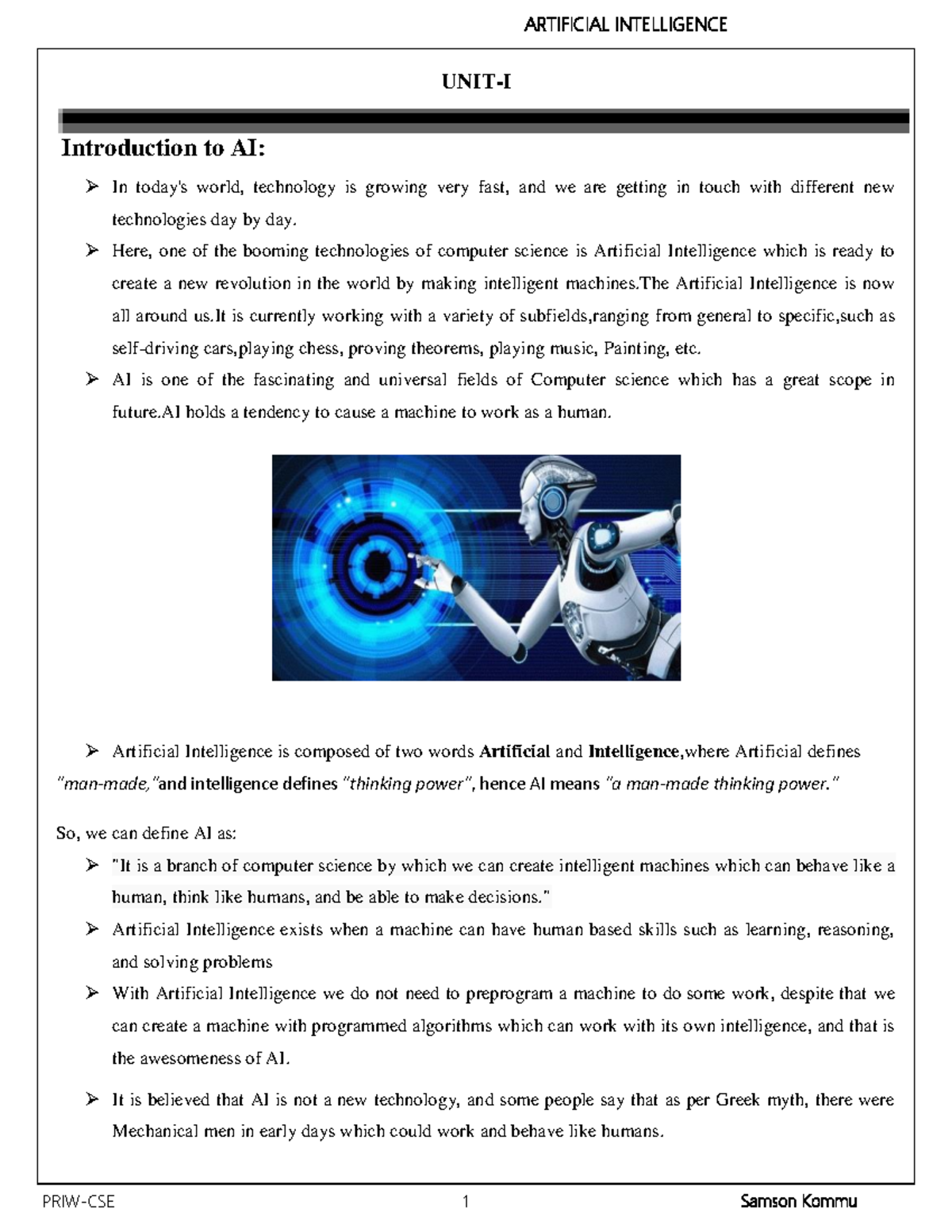 AI 101: Introduction to Artificial Intelligence Concepts and ...