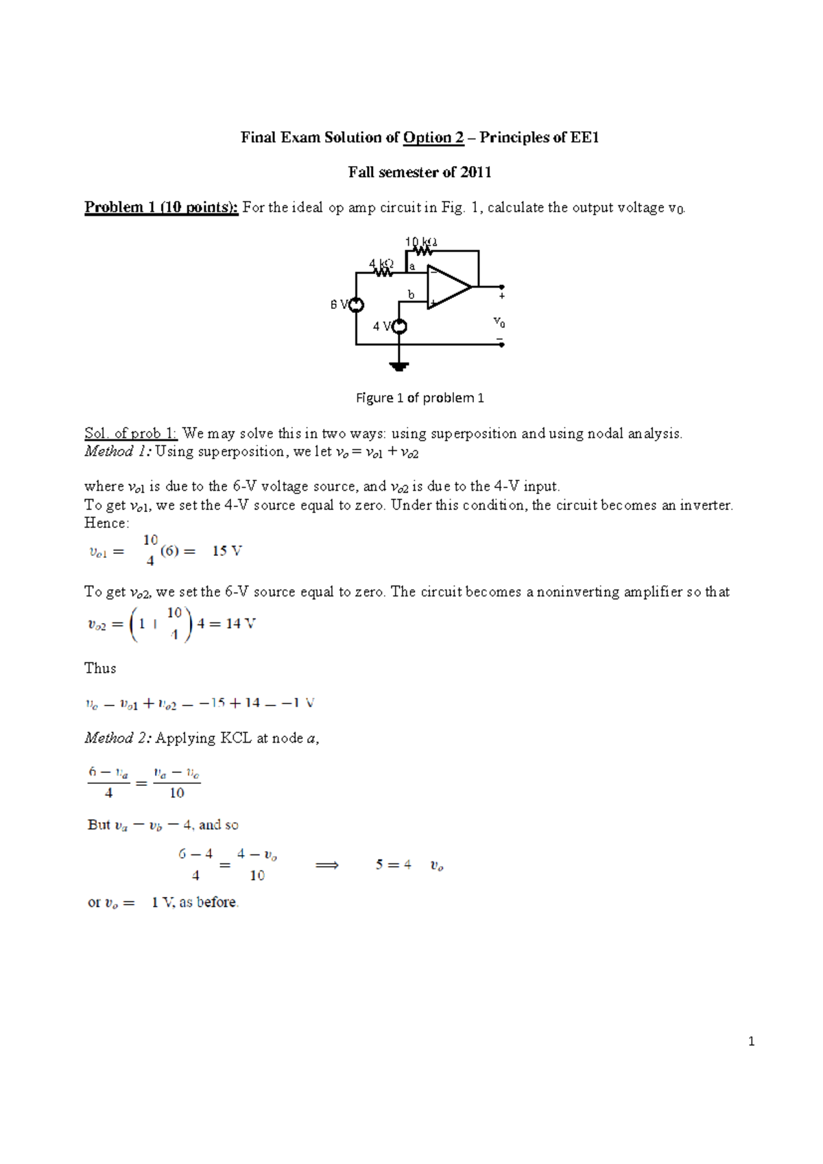 Final+Sol EE1 - LAB - Final Exam Solution of Option 2 – Principles of ...