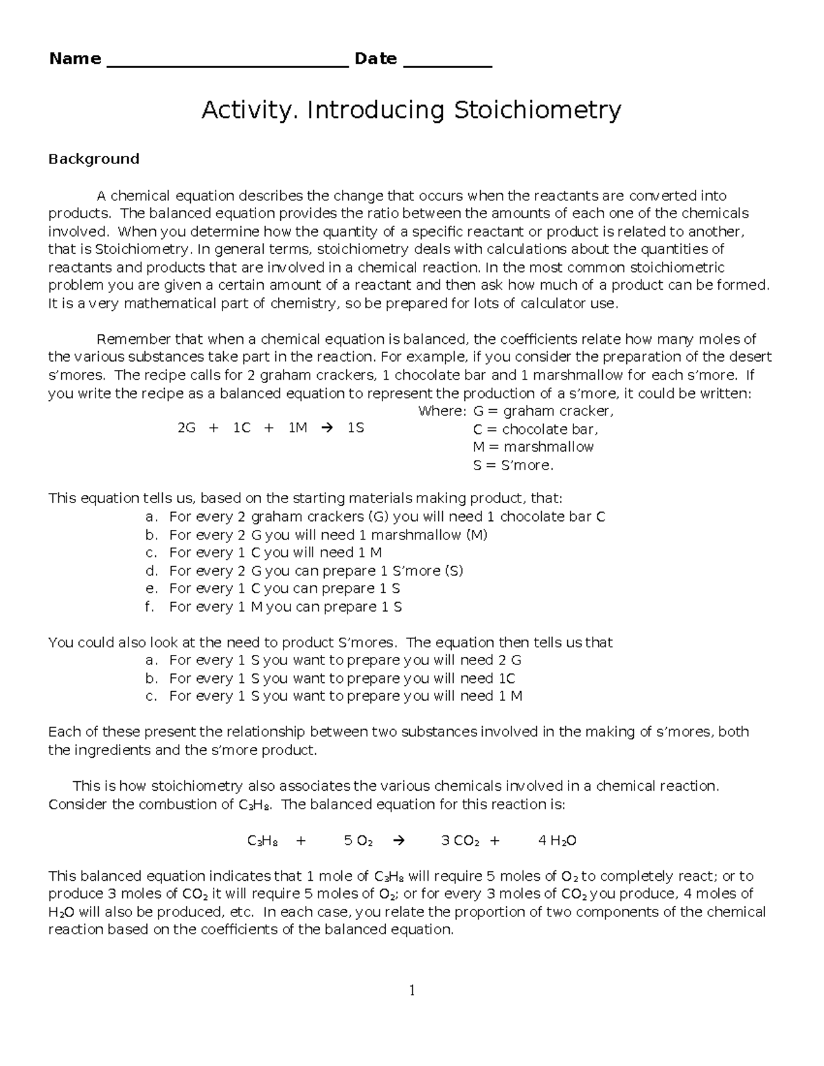 Mole Calculations and Stoichiometry Concepts in Chem 101 - Studocu