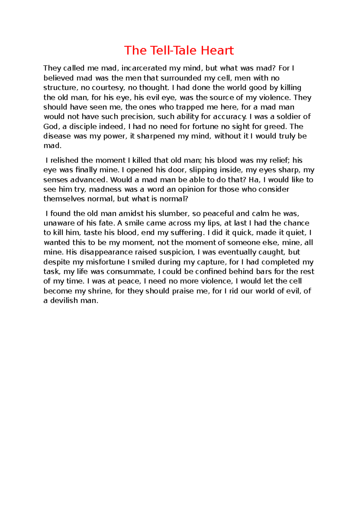 All Poe Stories Analysis - ENG 101 Literature Notes - Studocu