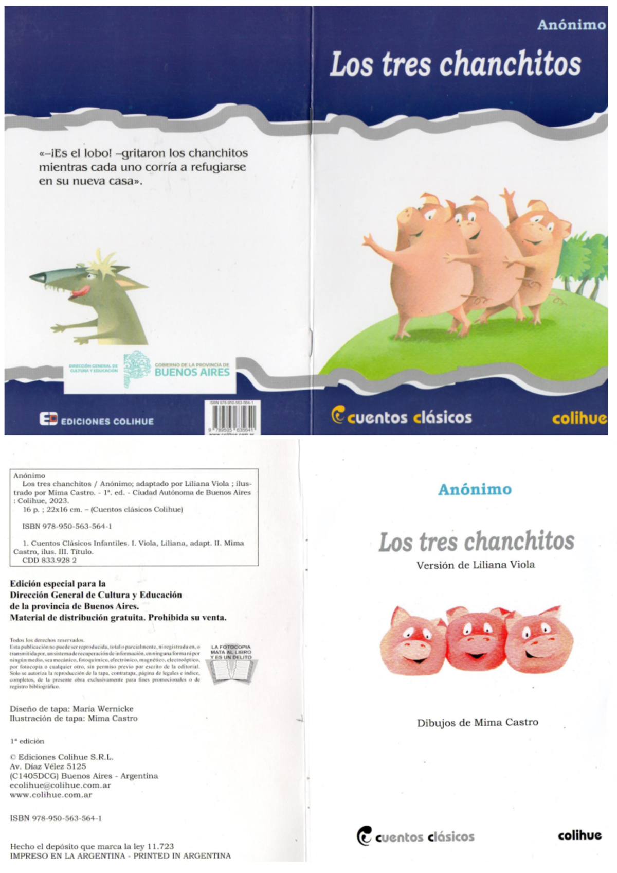 Los tres chanchitos - Cuento Clásico Adaptado por Liliana Viola - Studocu