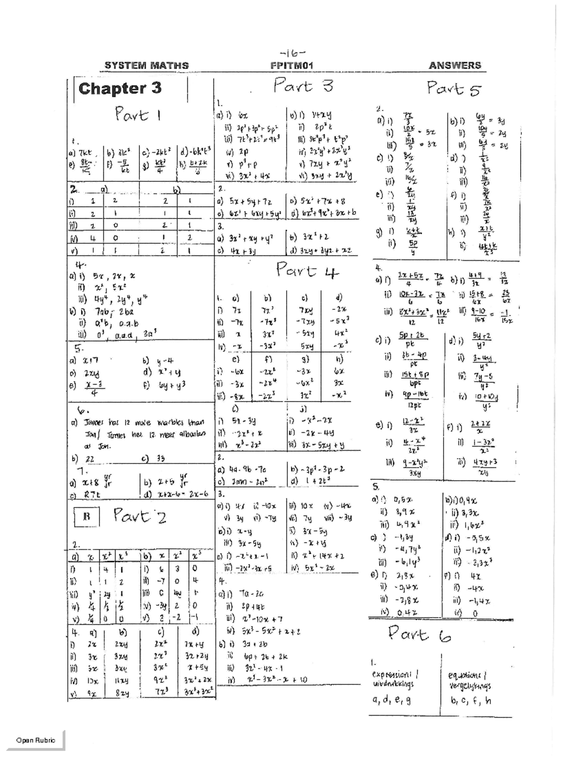 Red Book Answers - Mathematics Practice for FPITM01 Chapter 3 - Studocu