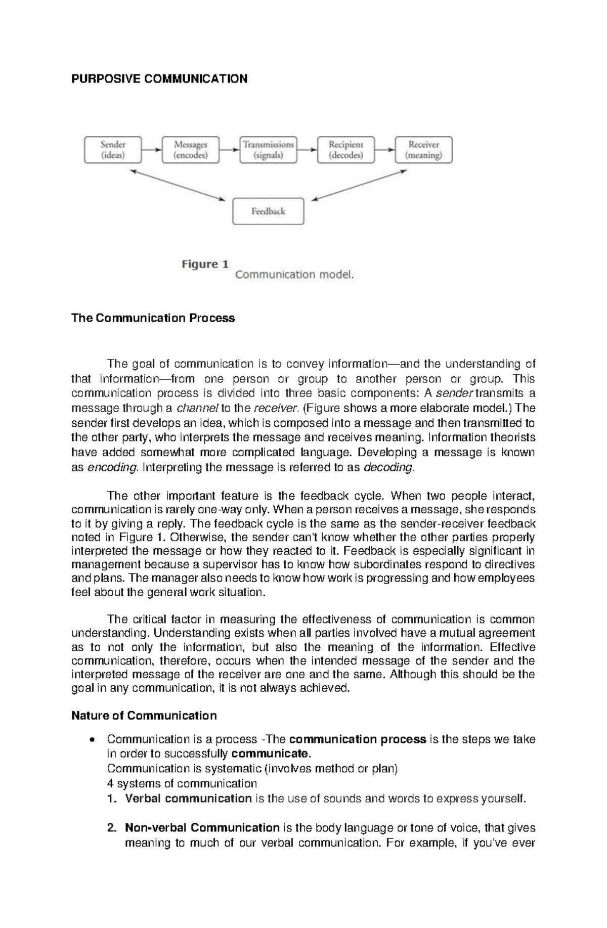 Purposive Communication Lecture Notes (Course Code Included) - Studocu