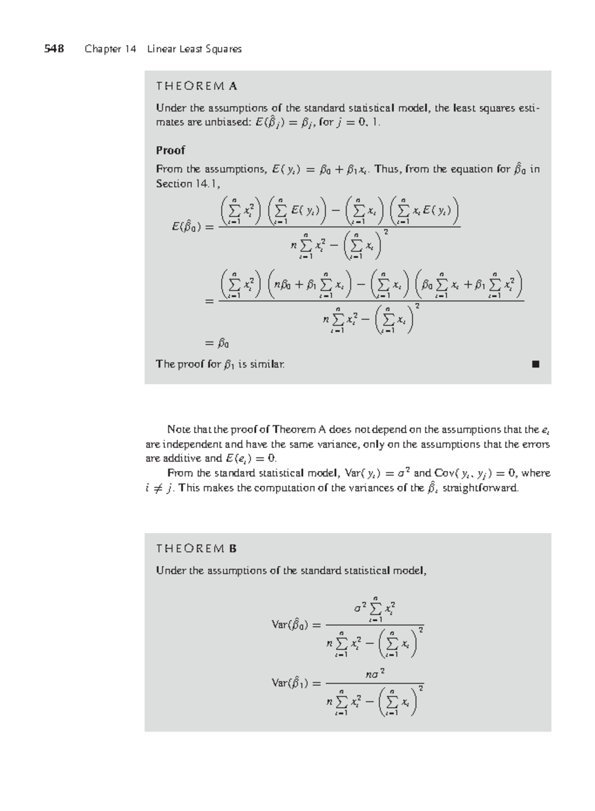 548 Chapter 14: Linear Least Squares Theorems and Proofs - Studocu