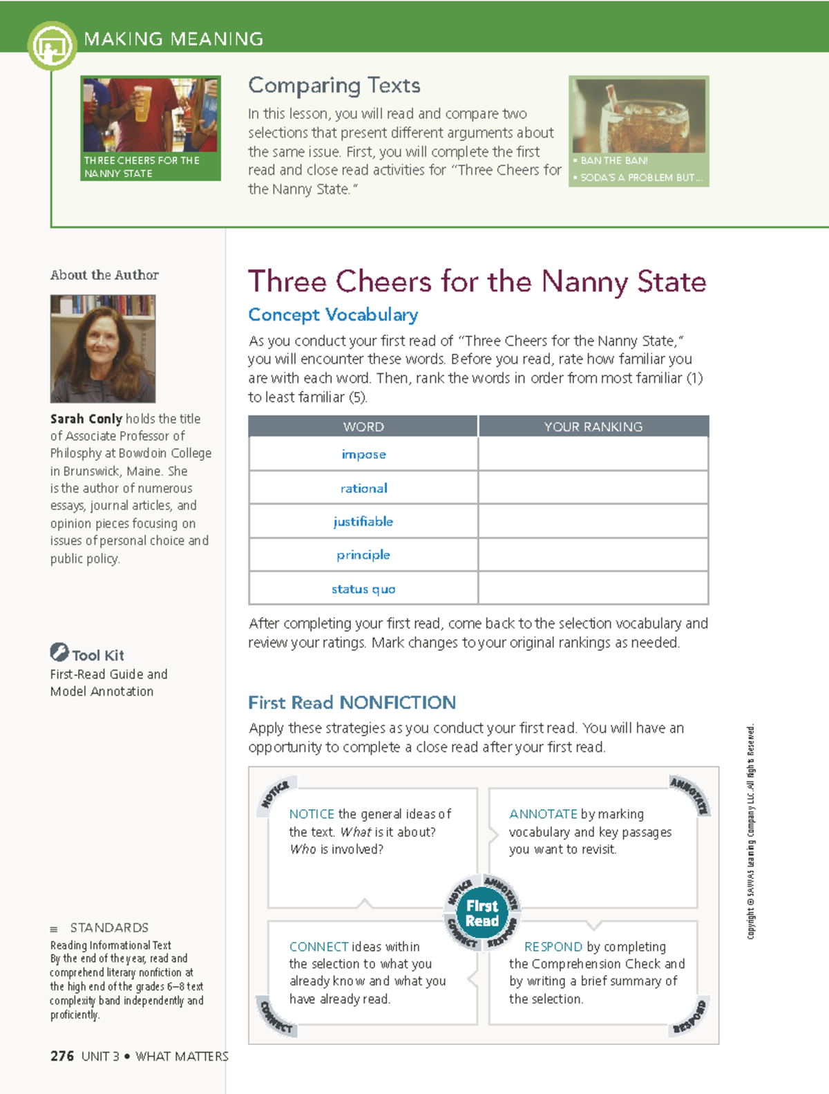 ENG 101: Comparative Analysis of "Three Cheers for the Nanny State ...