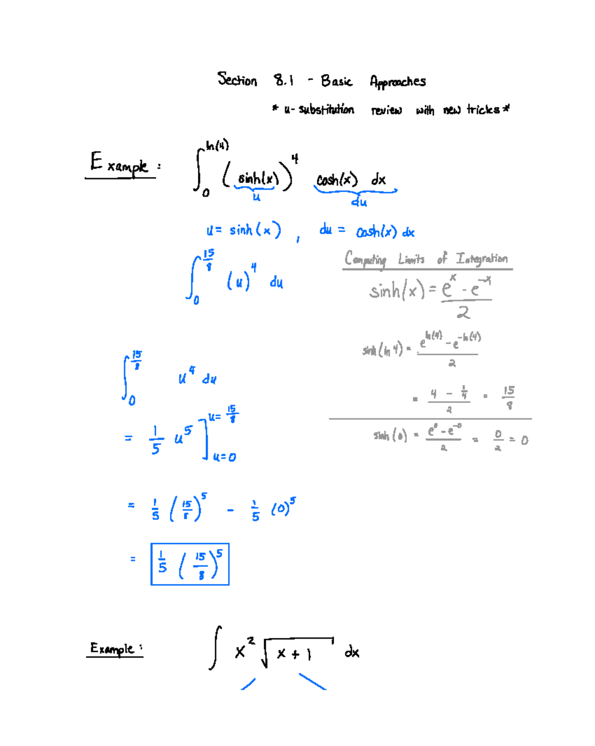 Calculus II: Techniques of Integration & U-Substitution Examples - Studocu