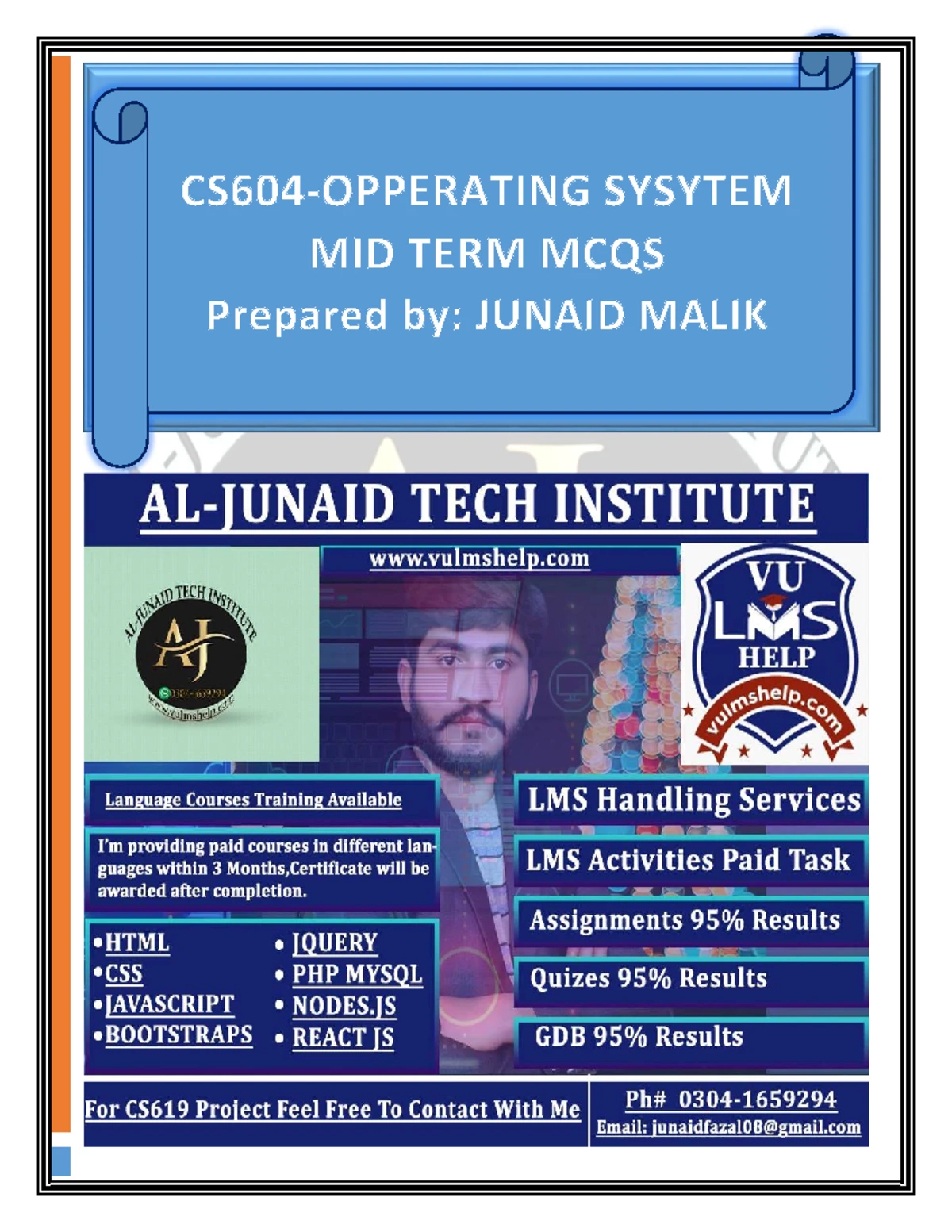 Final Sample Paper CS604 P - Sample Paper FINALTERM EXAMINATION Fall 2022 CS604P – Operating ...