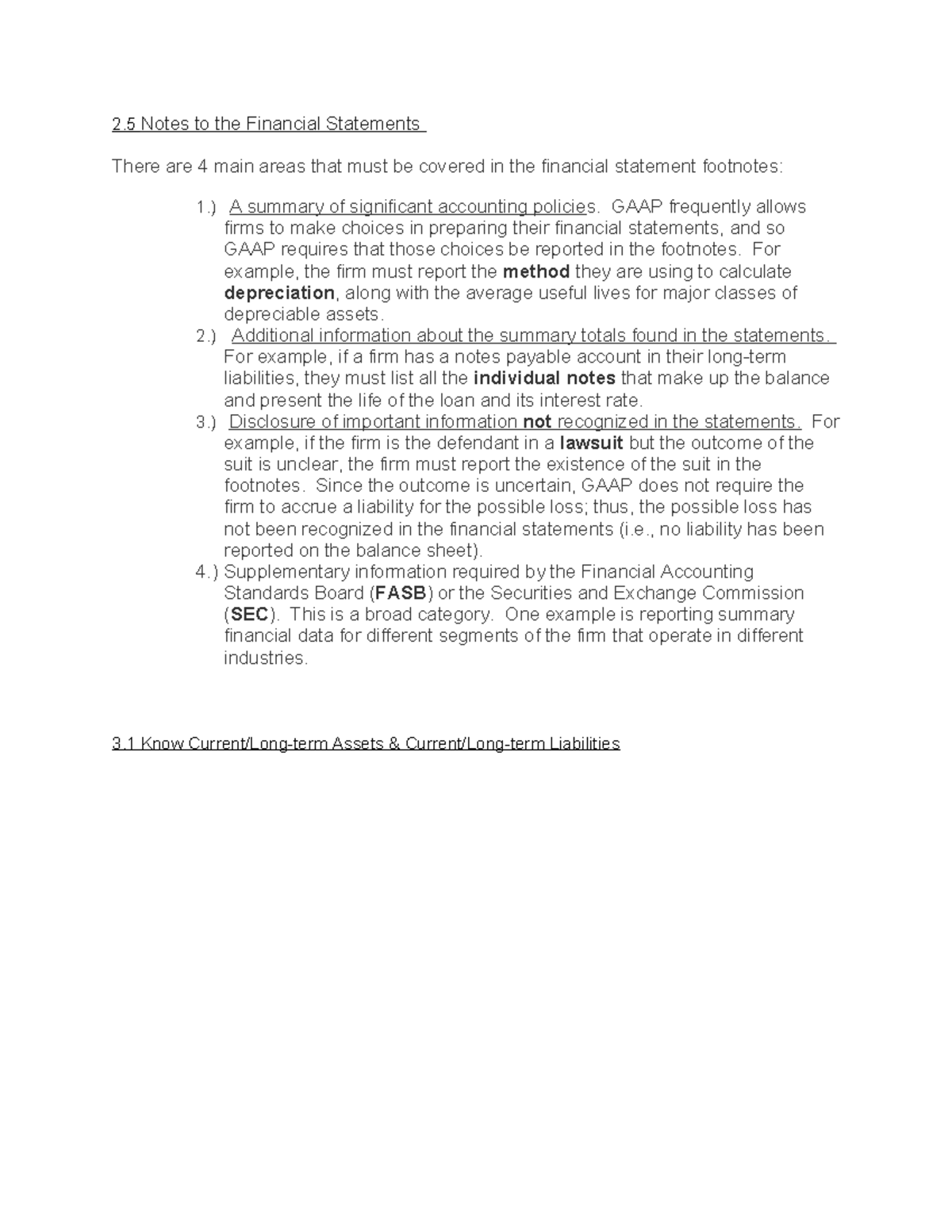 C213 Study Guide: Financial Statements Footnotes & Key Concepts - Studocu