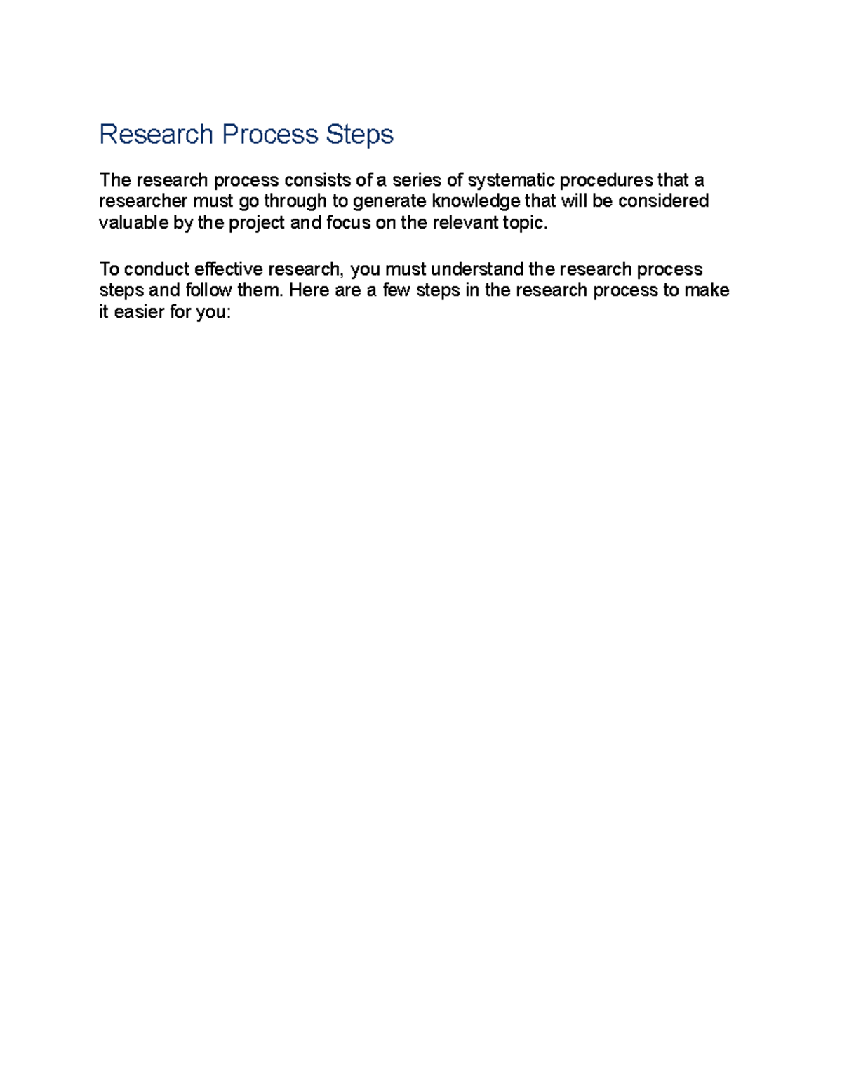 Research Process Steps: A Comprehensive Guide to Effective Inquiry ...