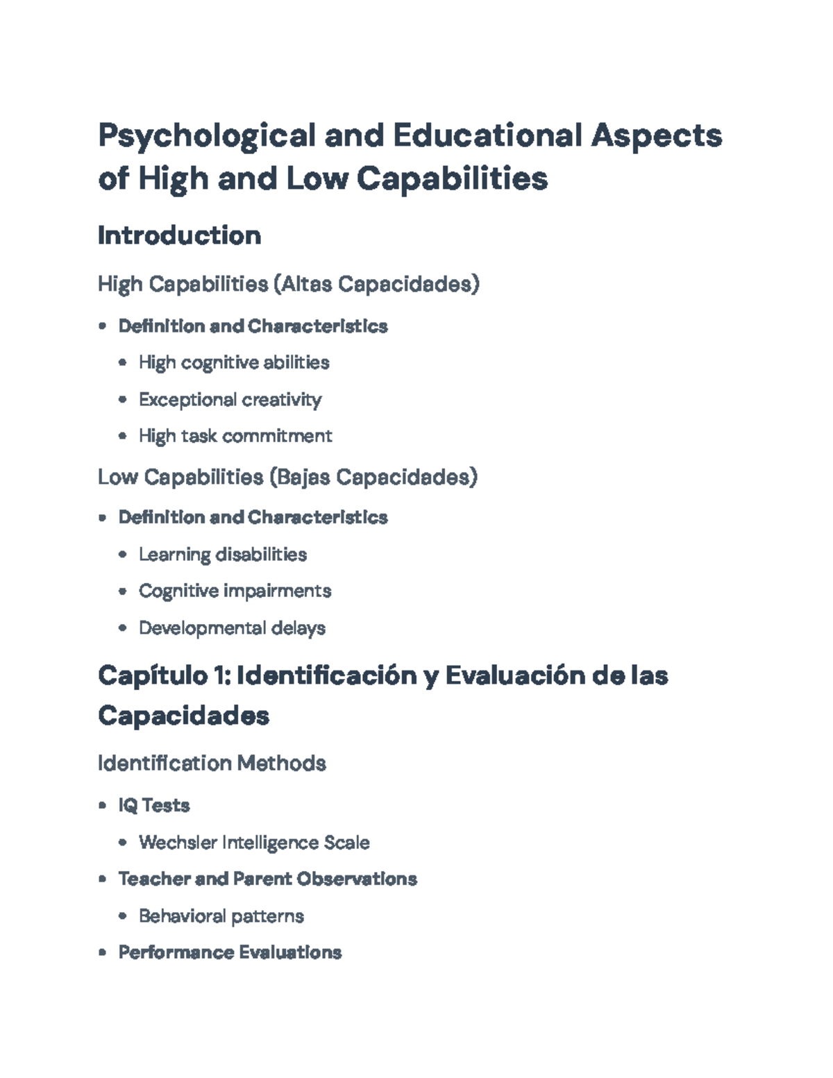 Psychological & Educational Insights on High/Low Capabilities - PSY 301 ...
