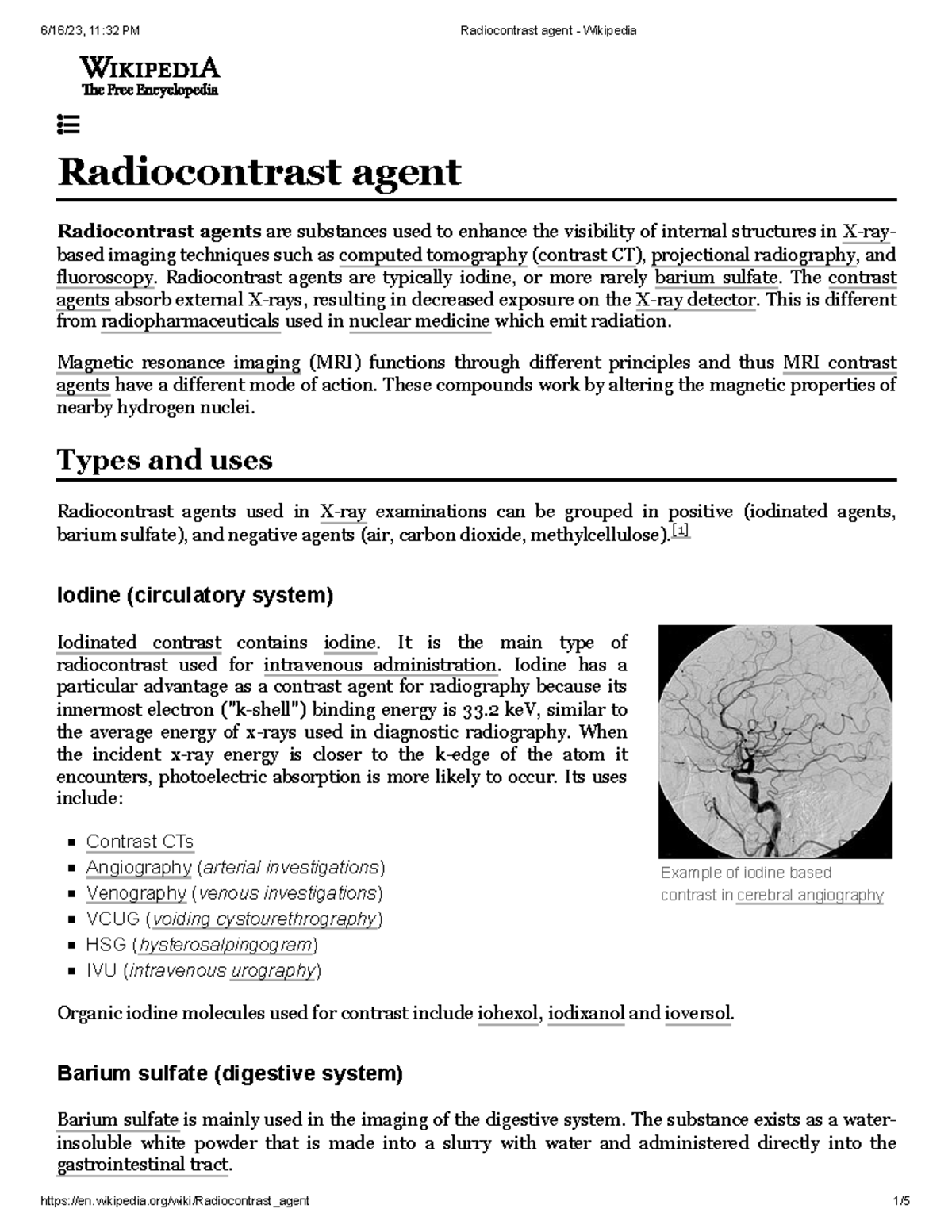 Radiocontrast Agents in Imaging: Iodinated and Barium Uses Explained ...