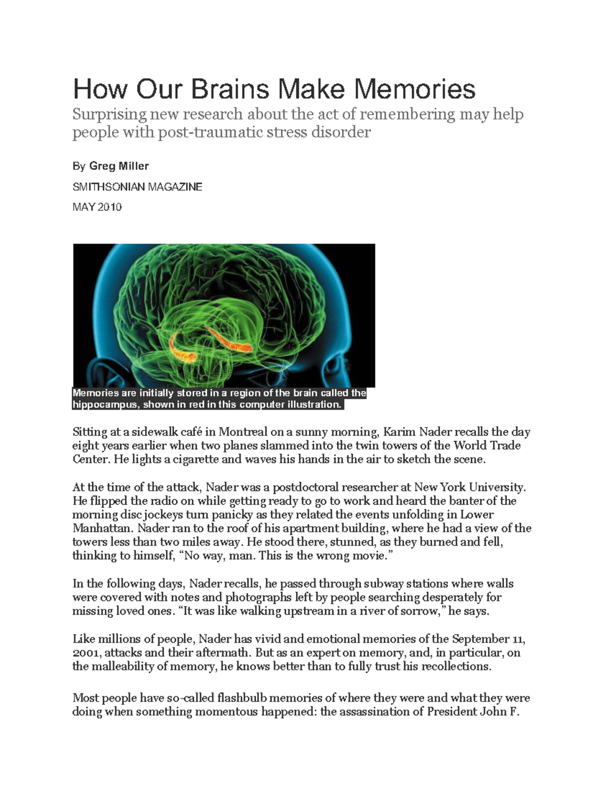 Understanding Memory: Insights from Neuroscience Research - Studocu