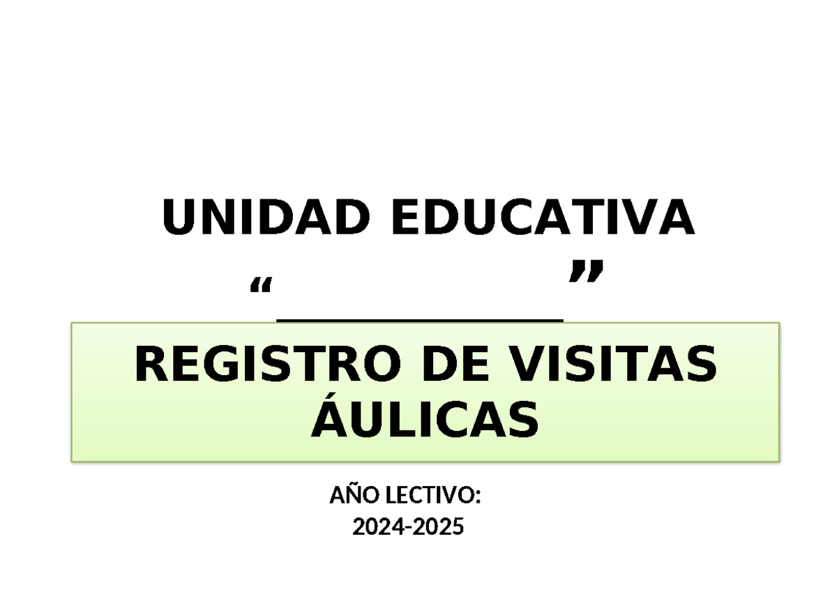 Visitas Aulicas - Registro de Asistencia Docente ...