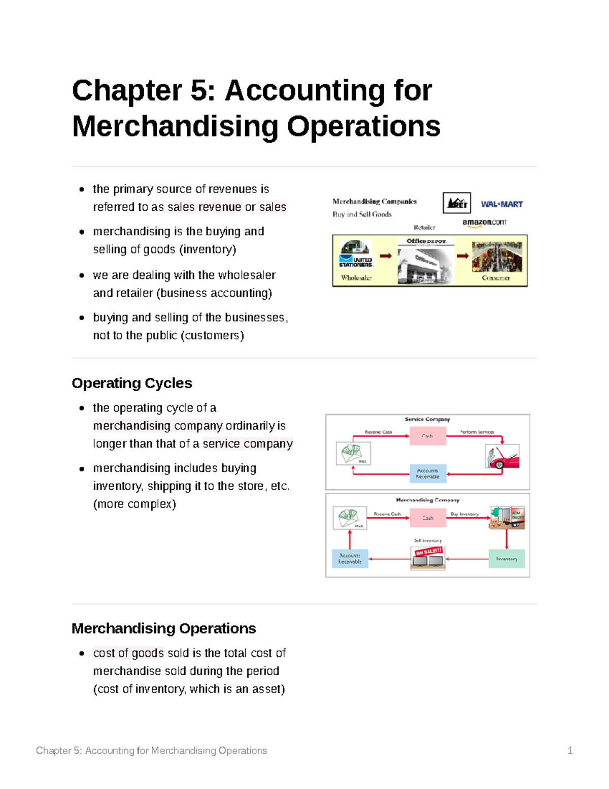 Chapter 5 Accounting for Merchandising Operations - (more complex ...