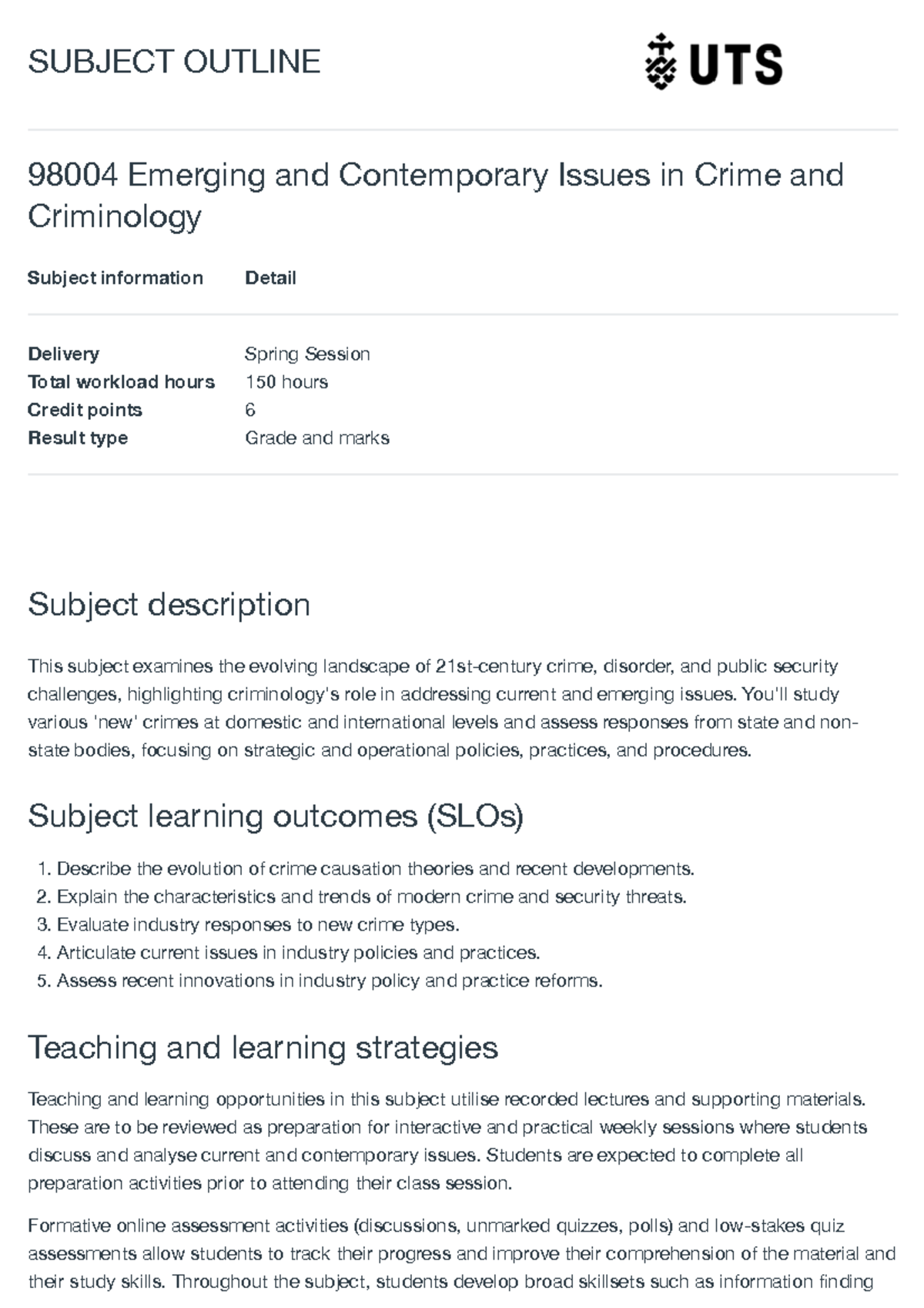Emerging & Contemporary Issues in Crime & Criminology 98004 - Studocu