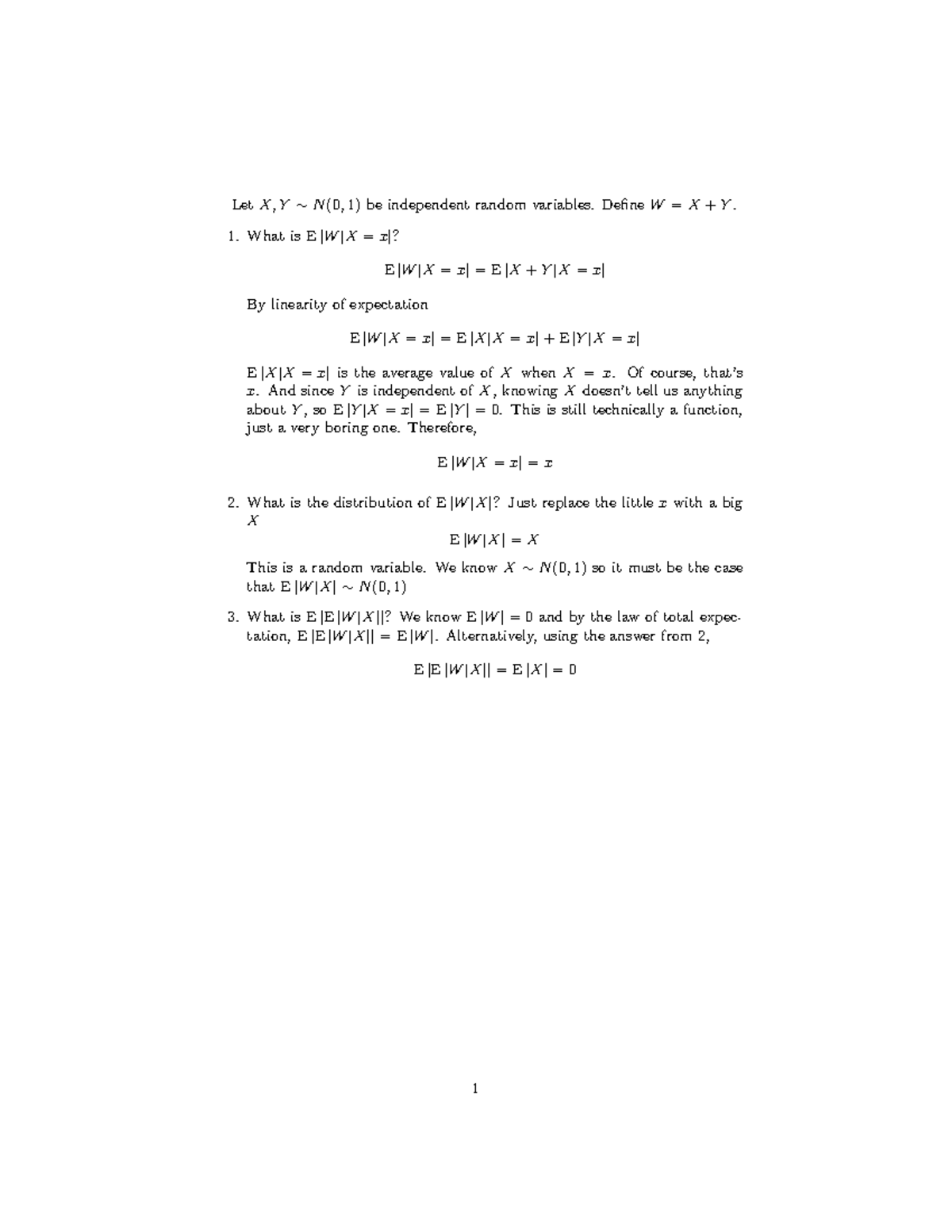 Conditional Expectation Example: E[E[Y|X]] and Independence Analysis ...