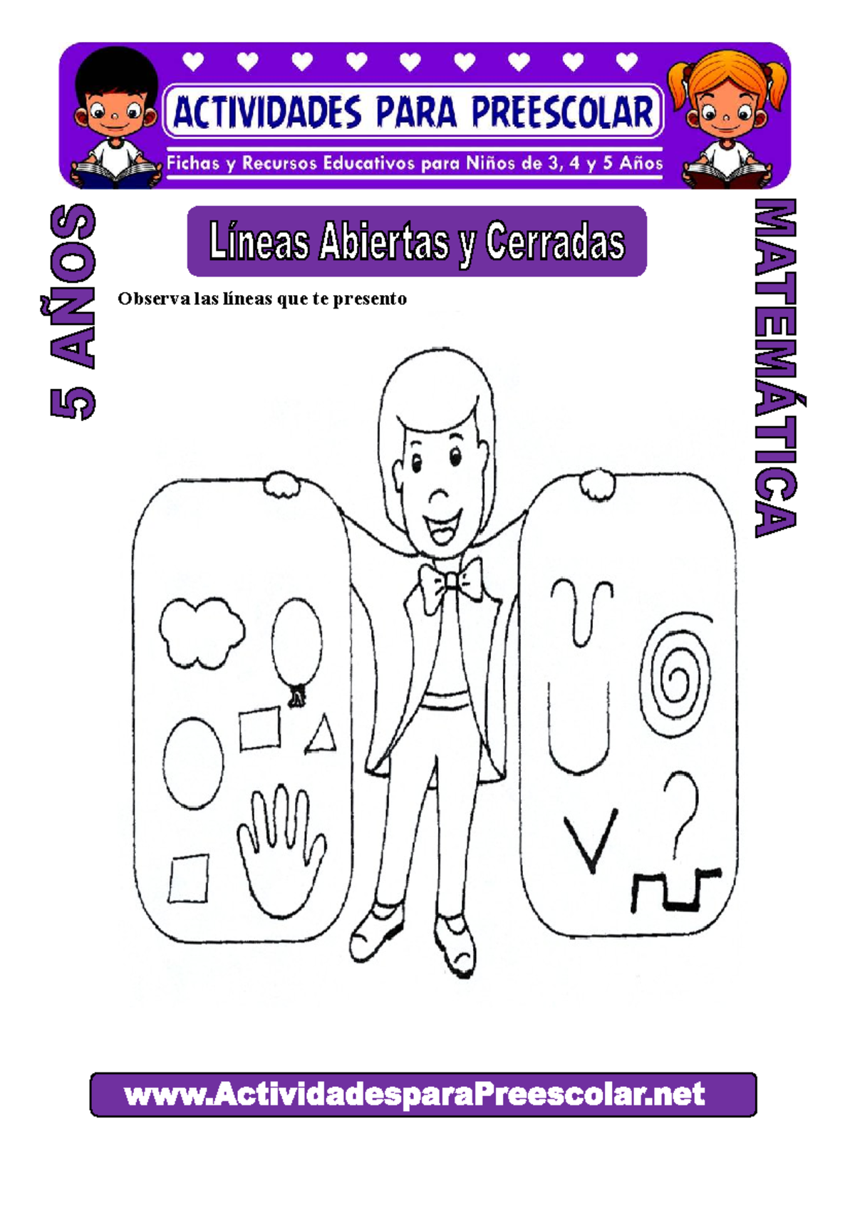 Líneas Abiertas y Cerradas para niños de 5 años - Comunicación ...