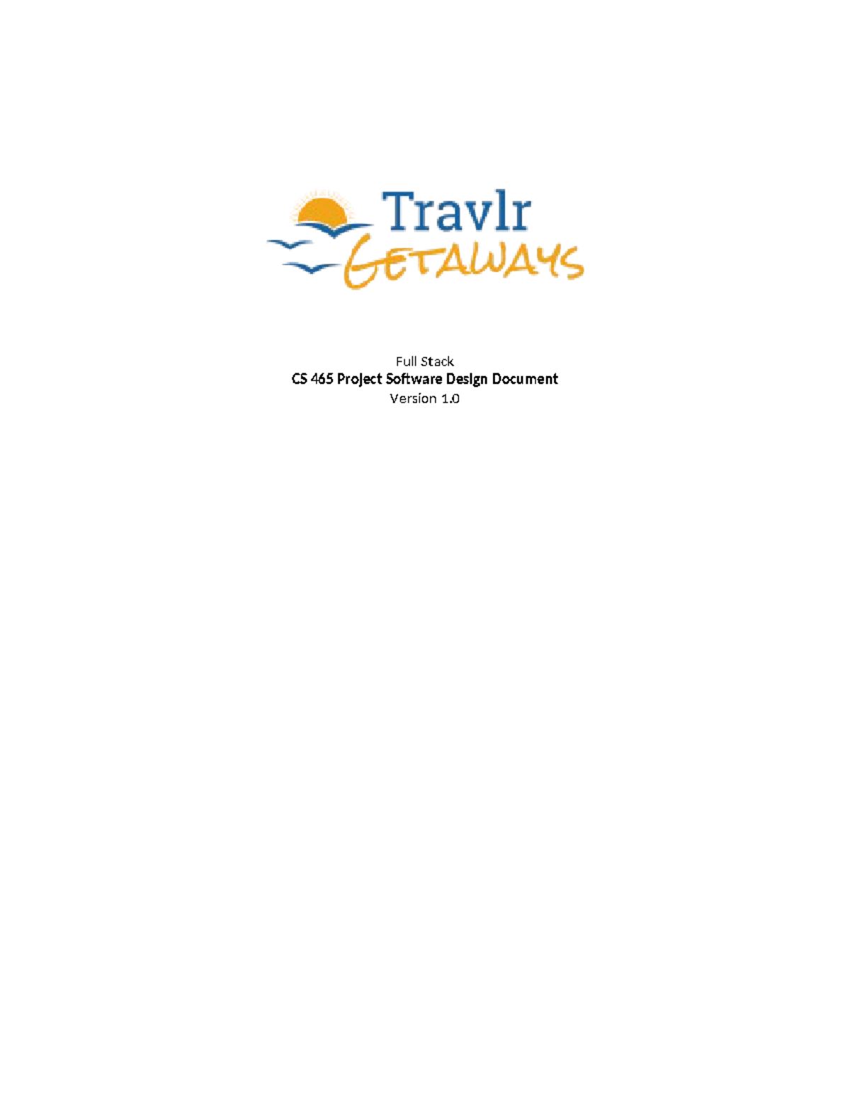 CS 465 Software Design Document: Full Stack Project Overview - Studocu