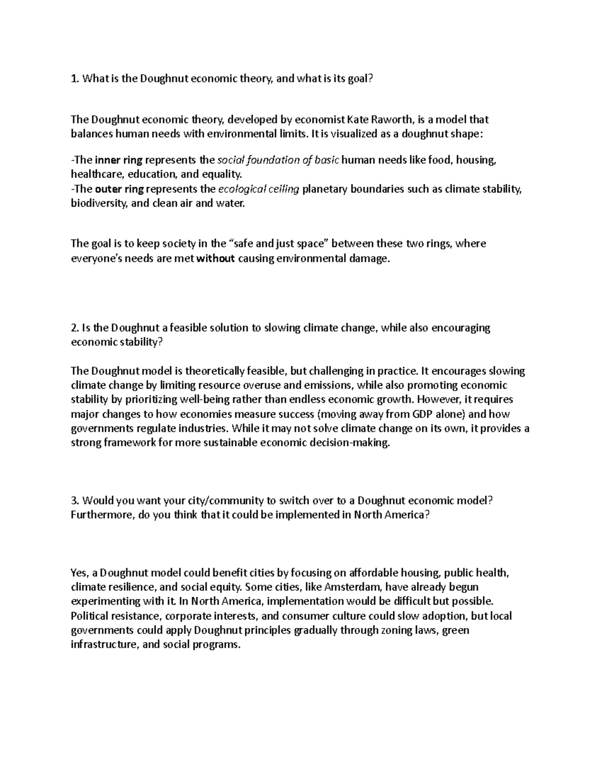 Doughnut Economics: Cap & Trade vs. Carbon Tax (2025) - Studocu