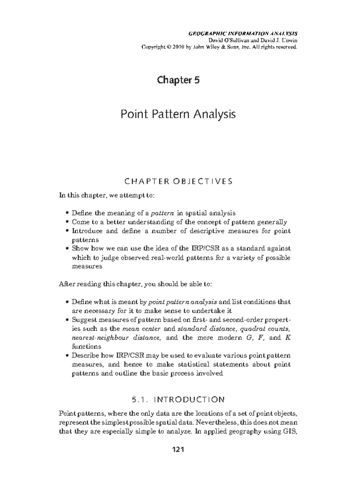 GIS220 Chapter 5: Point Pattern Analysis and Its Applications - Studocu