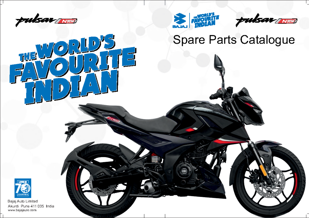 Spare Parts Catalogue for Pulsar N-160 BS6 - Bajaj Auto Ltd. - Studocu