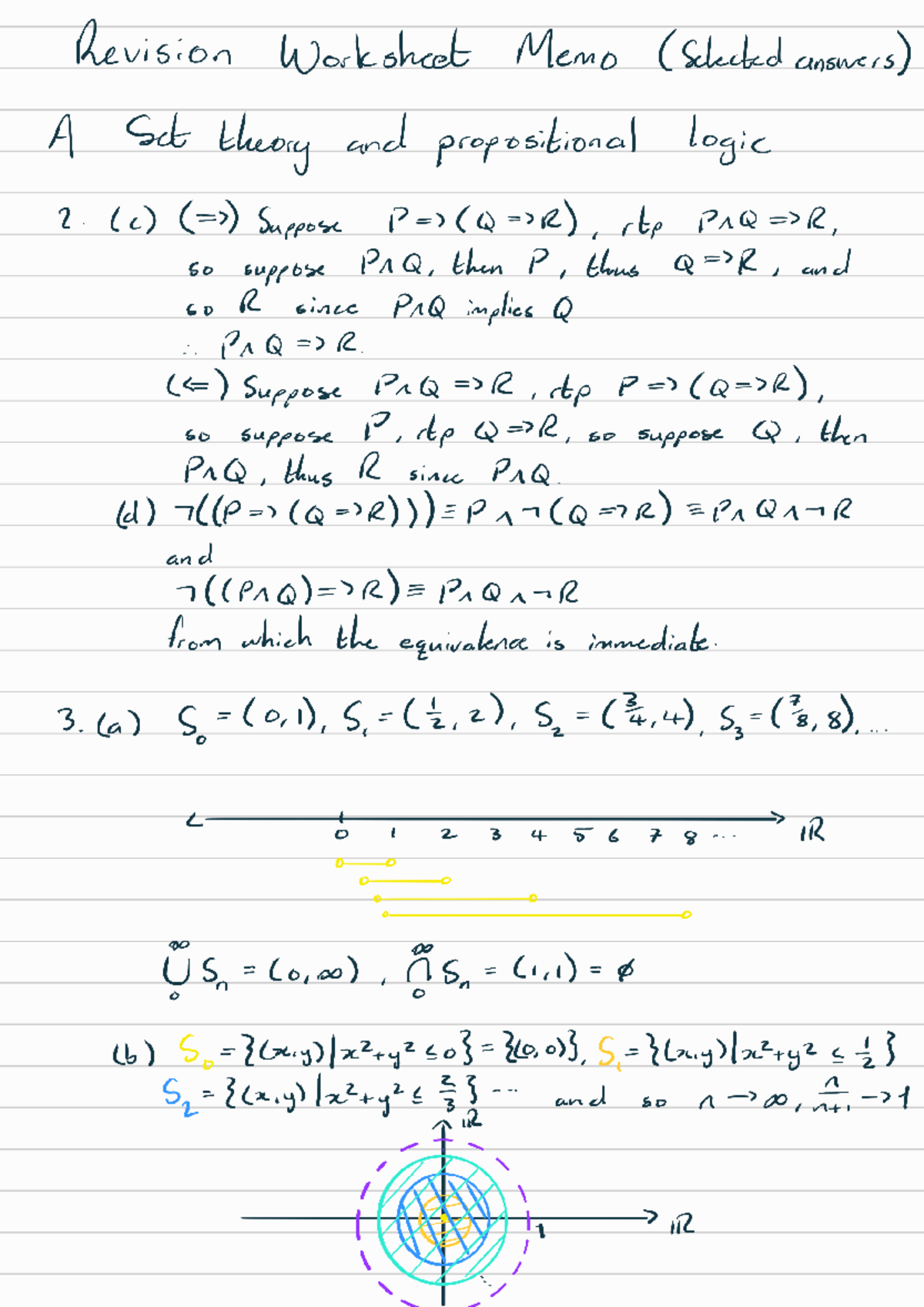 MAM1019H Set Theory & Propositional Logic Revision Worksheet - Studocu